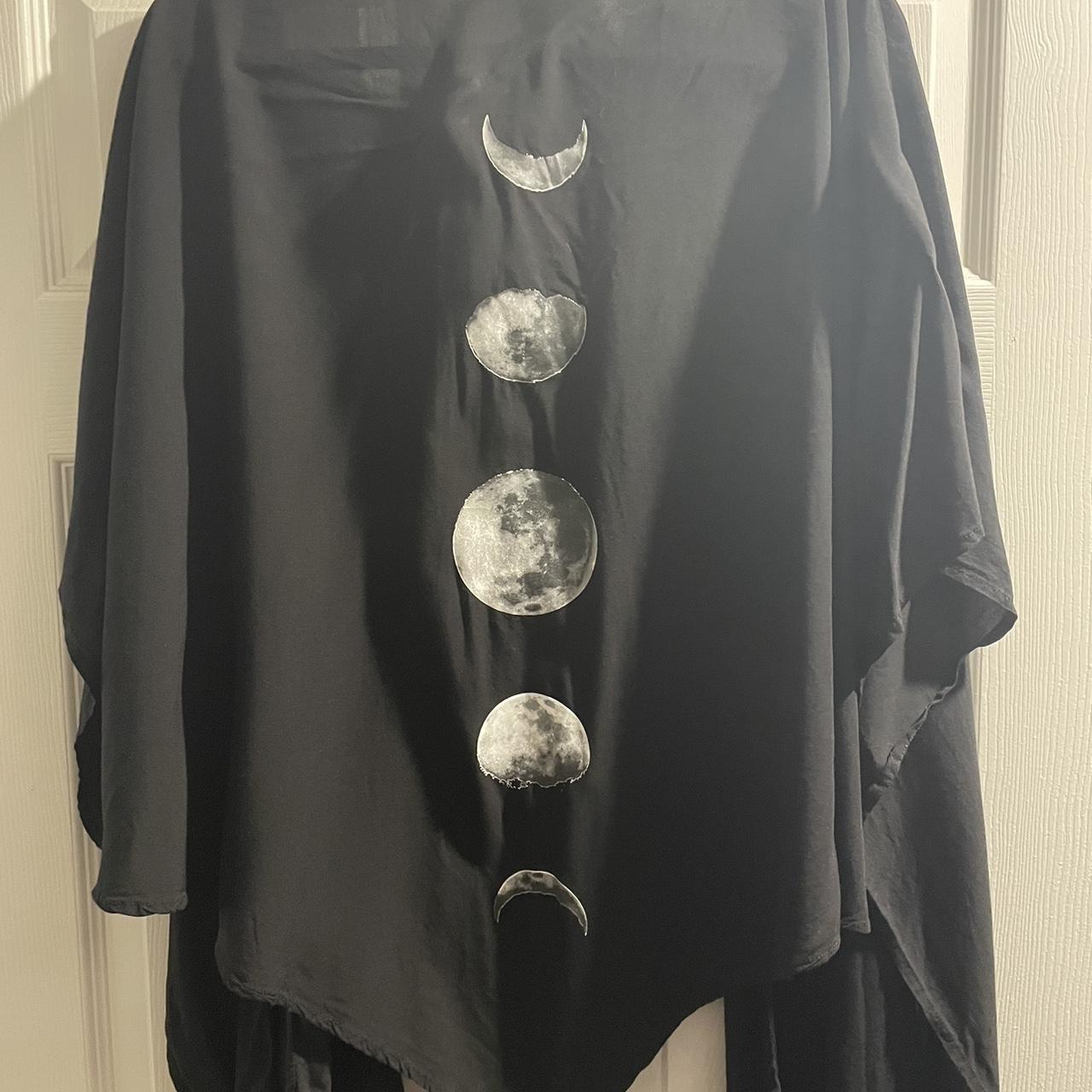 Punk rave shawl with moon detail #killstar #goth #alt - Depop