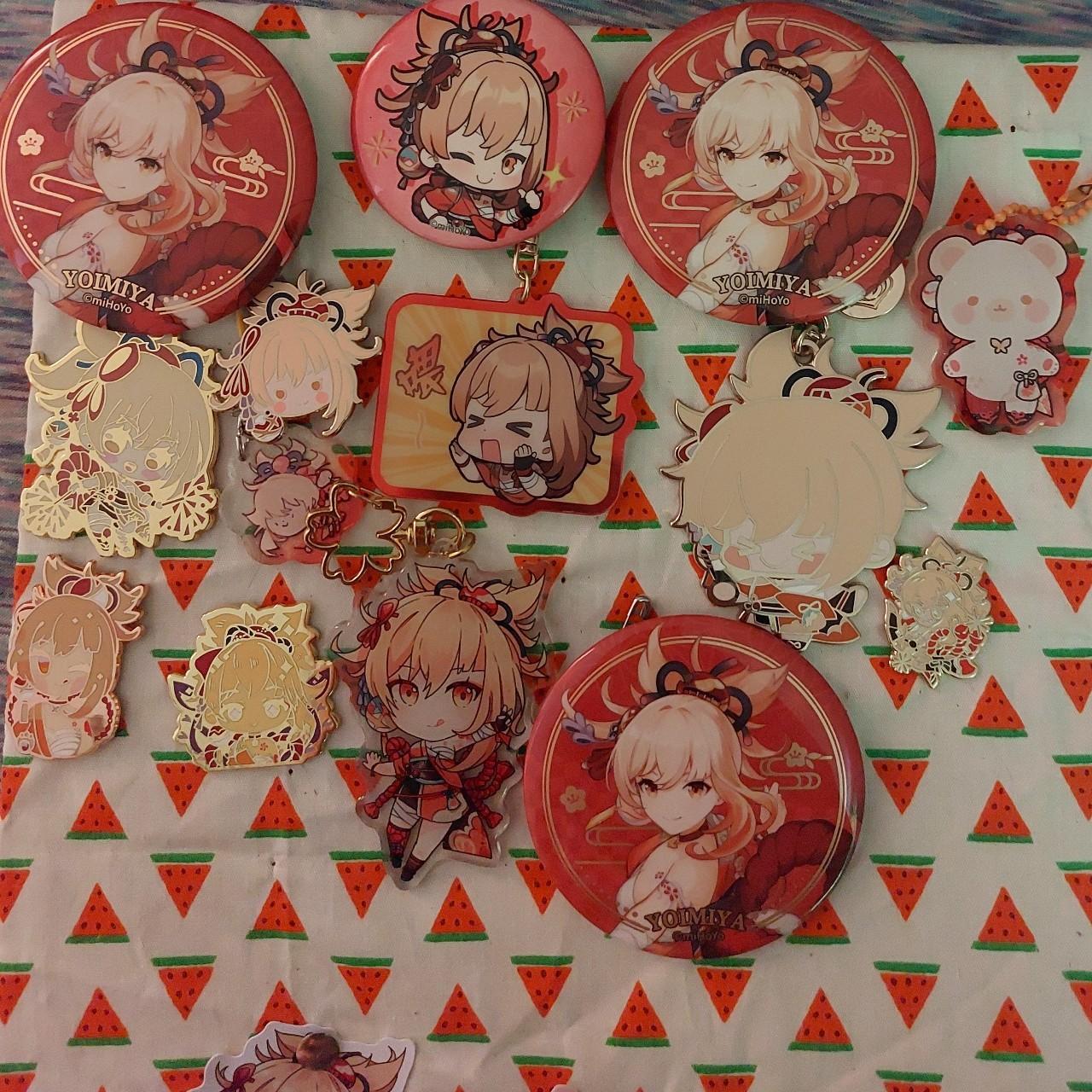 Genshin Impact Yoimiya fanmade and official merch... - Depop