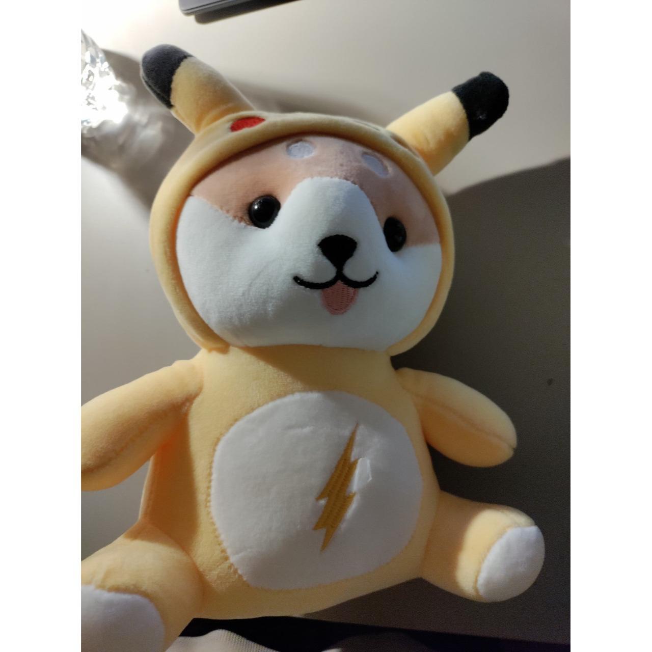 Shiba Inu in Pikachu Costume Plush Won from a claw... - Depop