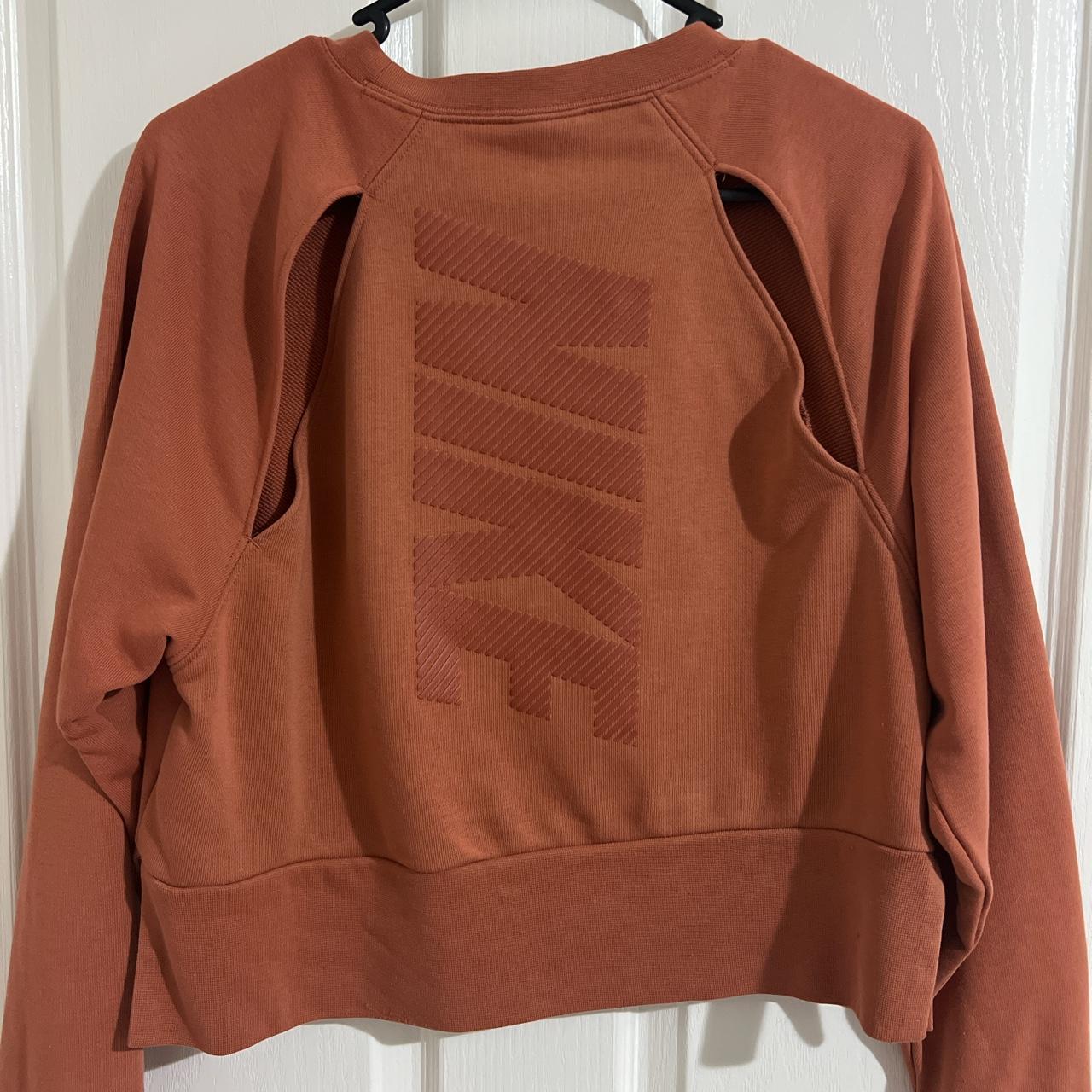 Nike burnt rust coloured jumper - Depop