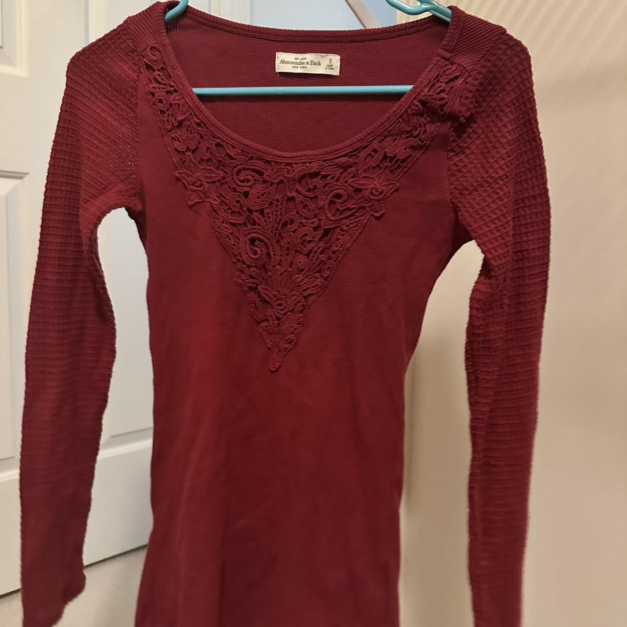 bella swan Abercrombie & Fitch dark red cotton long... - Depop