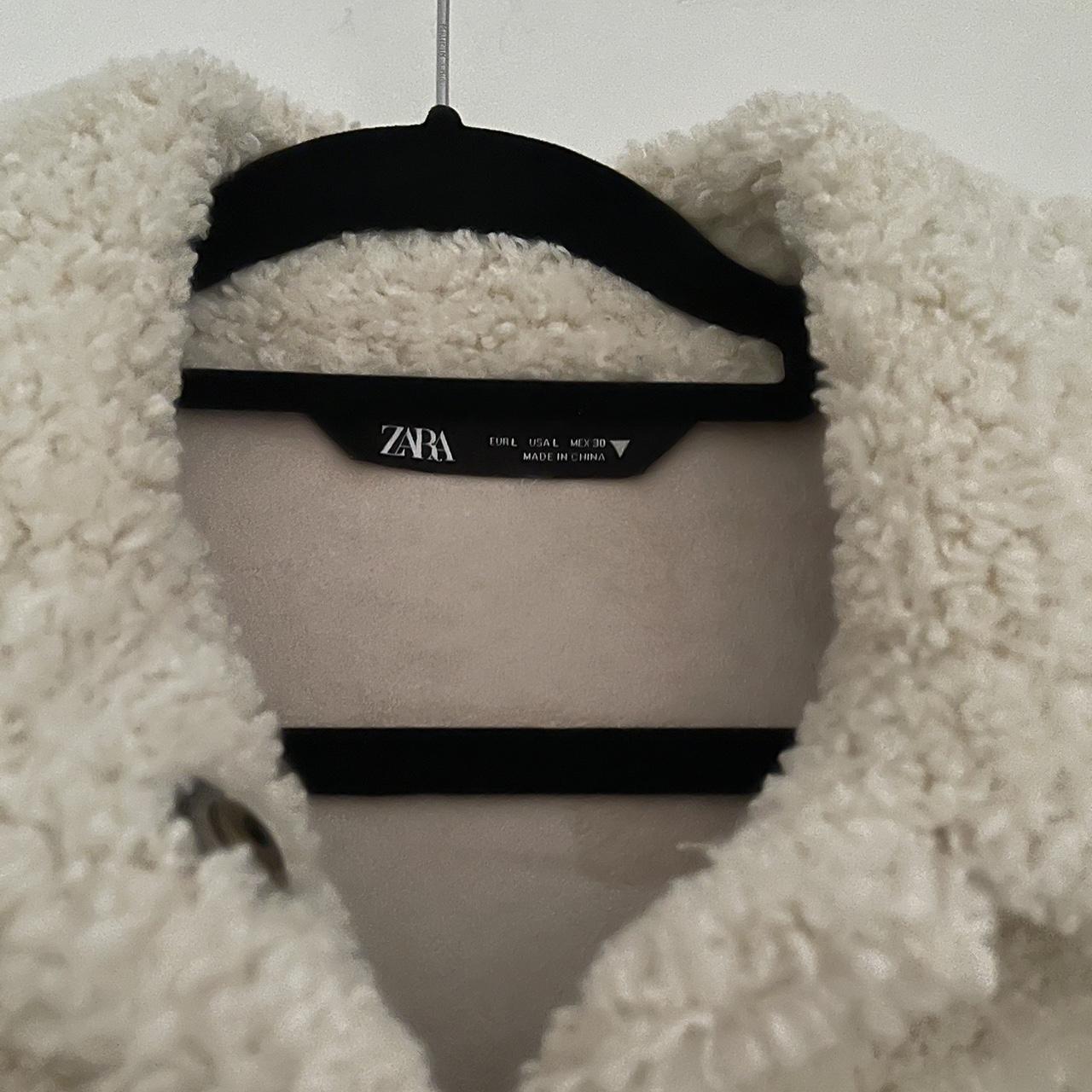 Zara cream teddy jacket Warm and cozy In an... - Depop