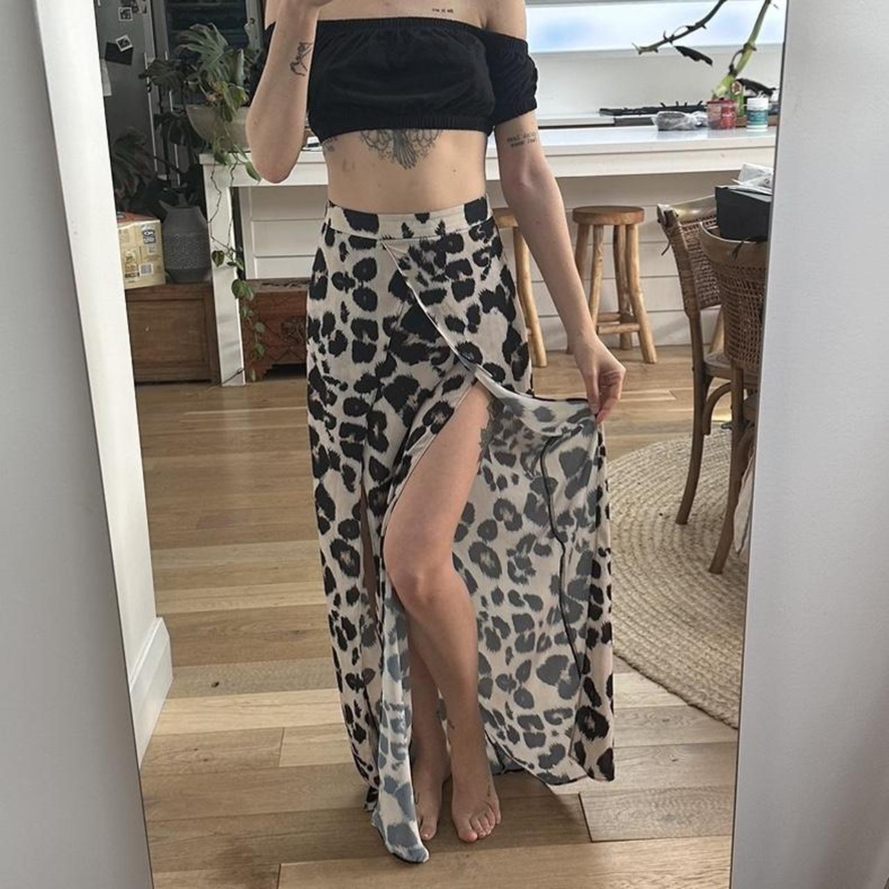 Sheike high split skirt Super flowy and silky... - Depop