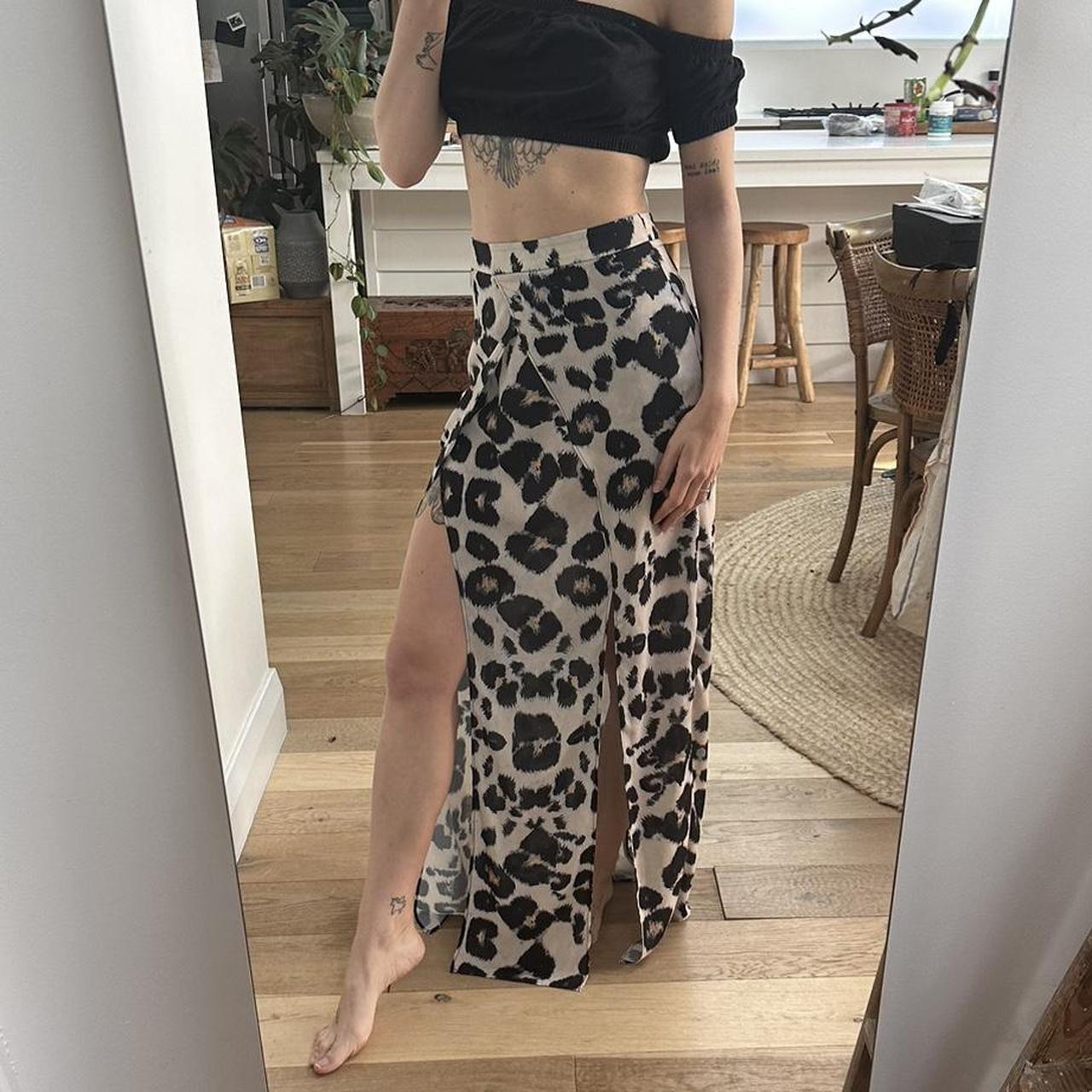 Sheike high split skirt Super flowy and silky... - Depop