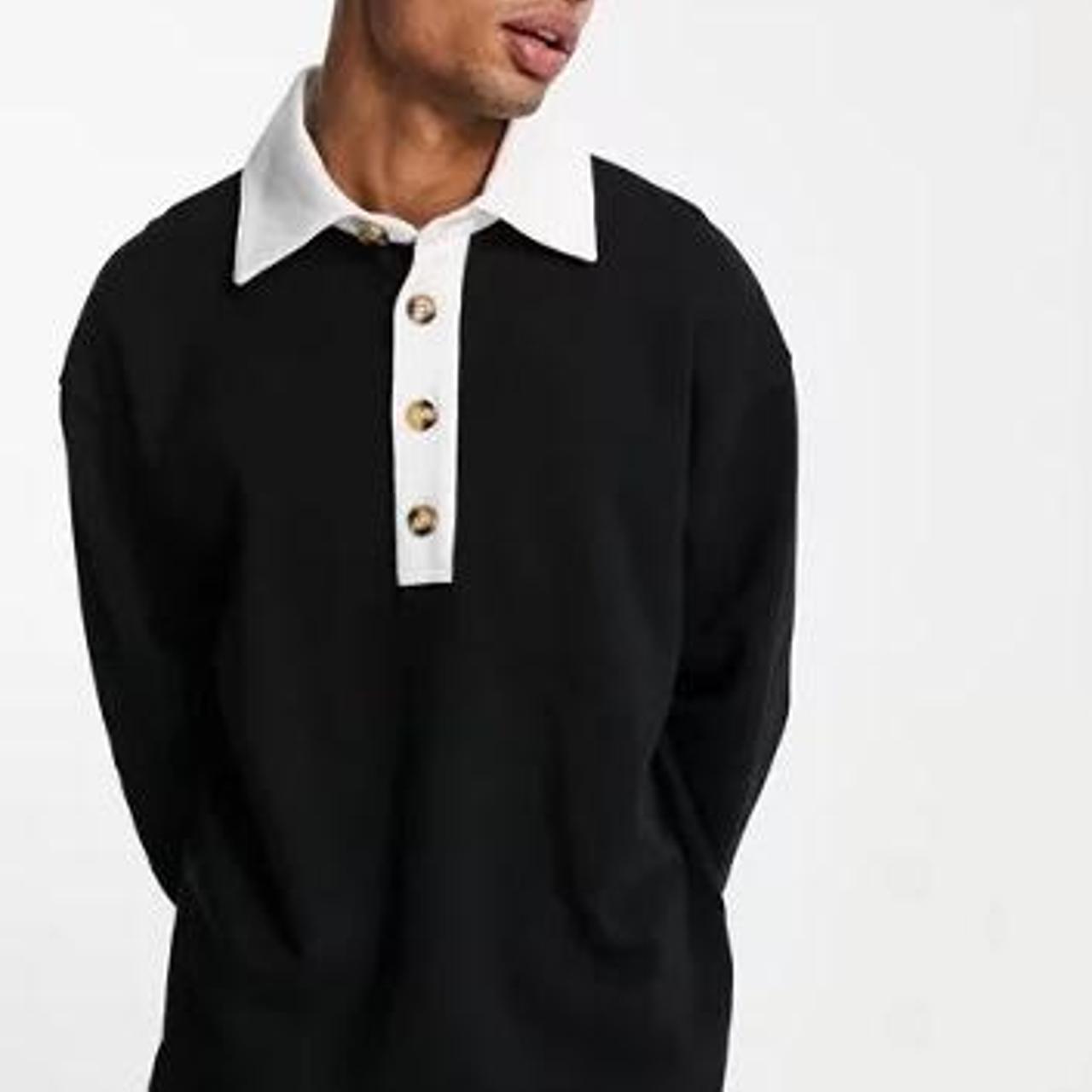 ASOS DESIGN Men’s Oversized Polo Neck... - Depop