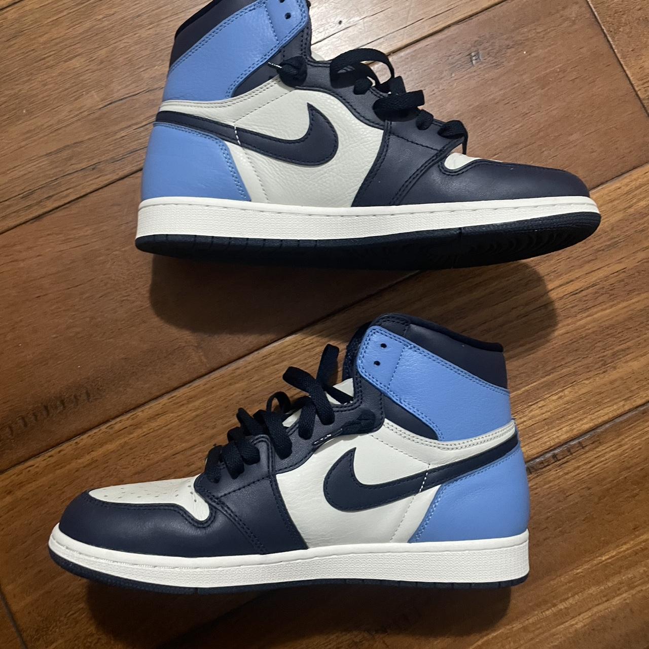 Jordan 1 obsidian blue. Barely worn. Comes w box | Depop