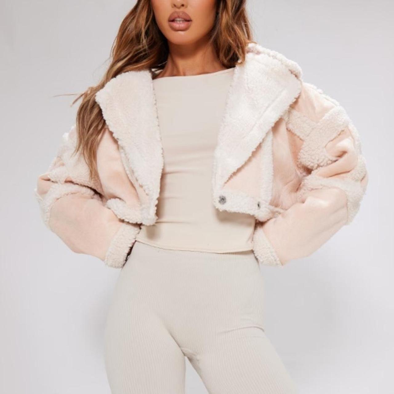 Plt aviator jacket Never worn Baby pink... - Depop