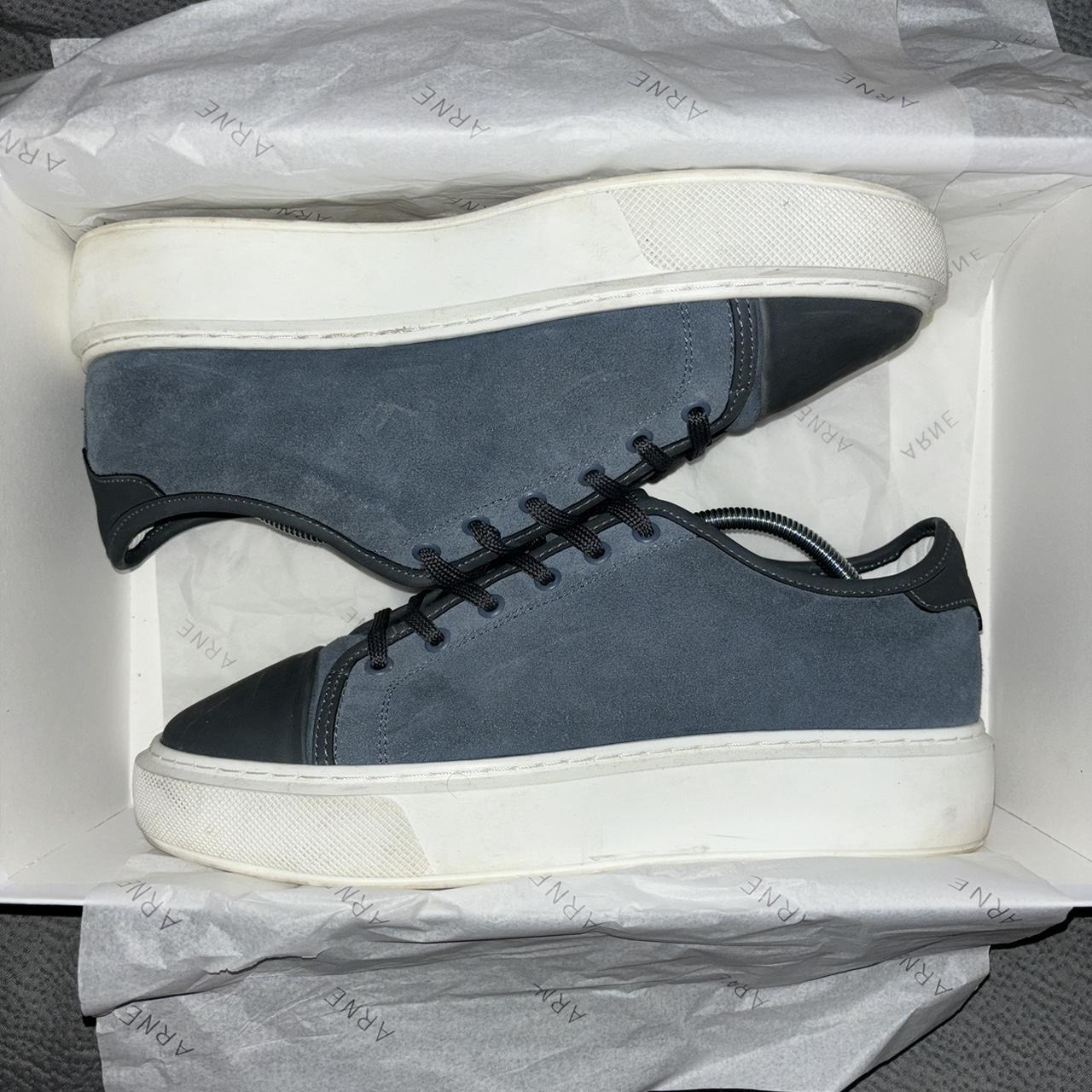 Arne Leather Toe Cap Trainer Worn twice Size 8 Box... - Depop