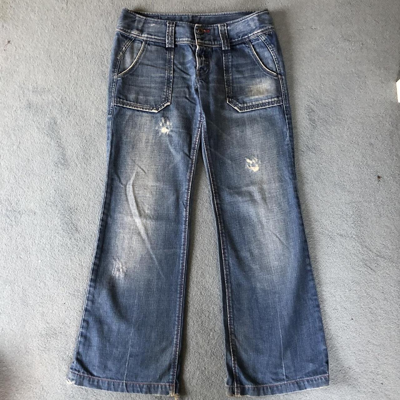 Diesel vintage jeans Low waist, y2k style Logo on... - Depop
