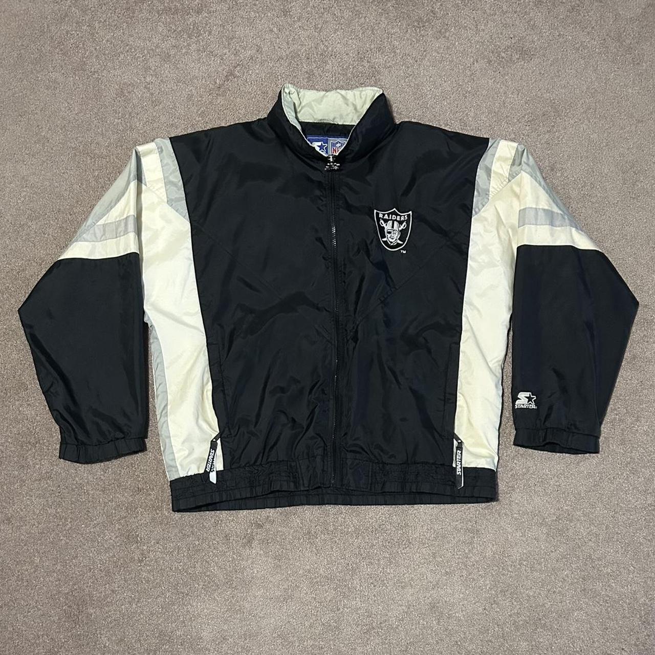 90s STARTER Los Angeles Raiders Packable Hood... | Depop