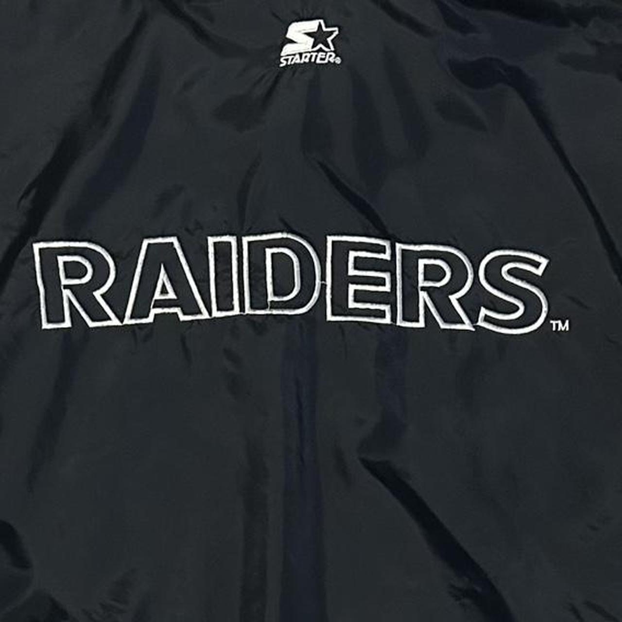 90s STARTER Los Angeles Raiders Packable Hood... | Depop