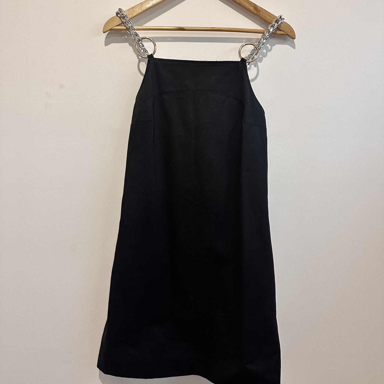 Vintage Penny Drop black mini dress with cross over... | Depop