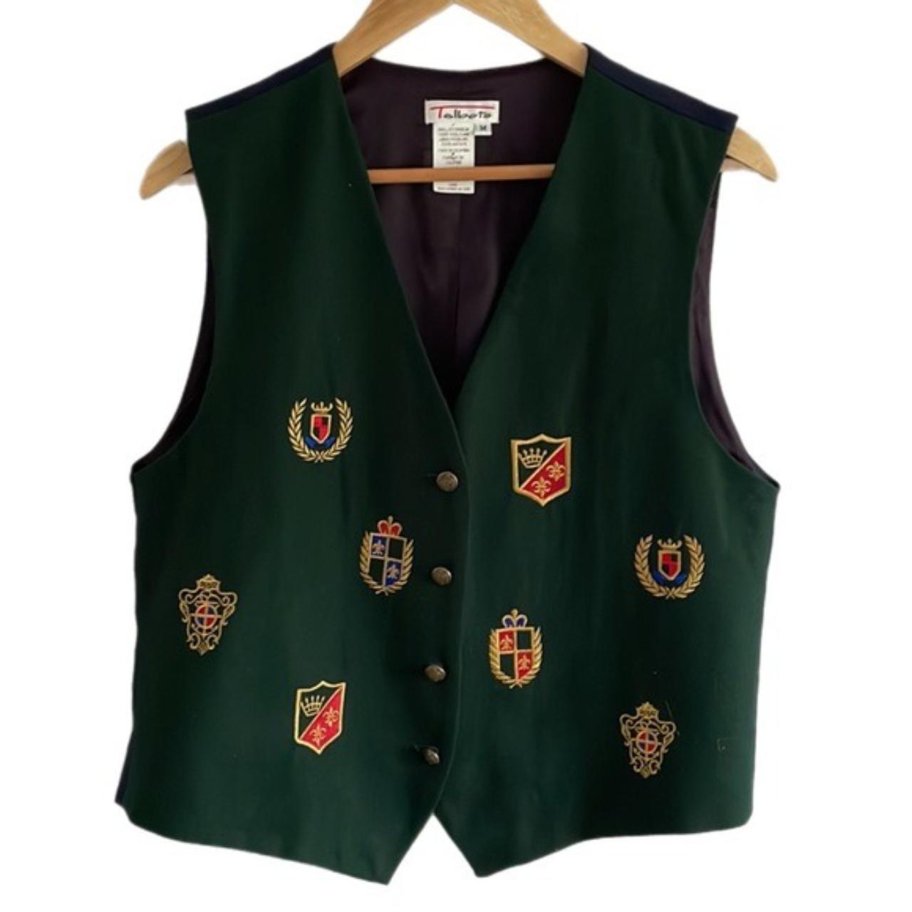 Vintage Talbots Wool Crest Dark Academia Button... - Depop