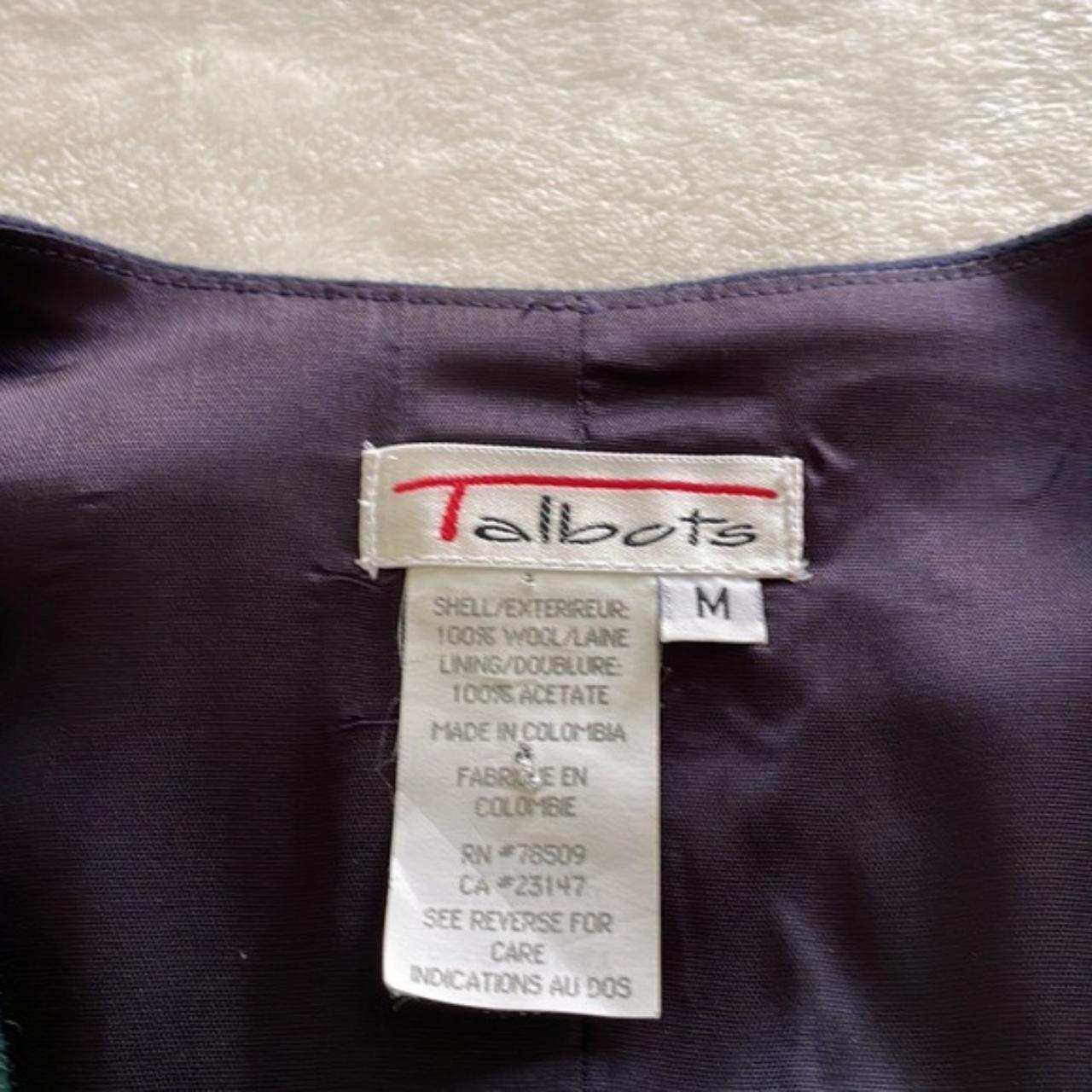 Vintage Talbots Wool Crest Dark Academia Button... - Depop