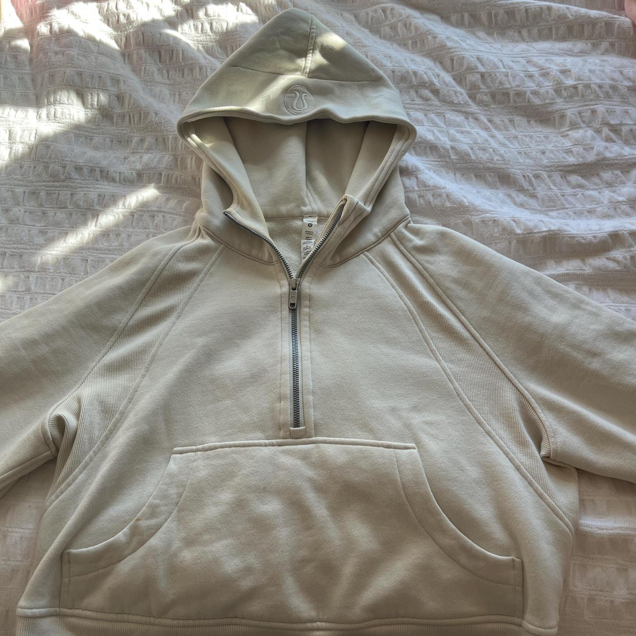 Bone colored quarter zip lululemon scuba | Depop