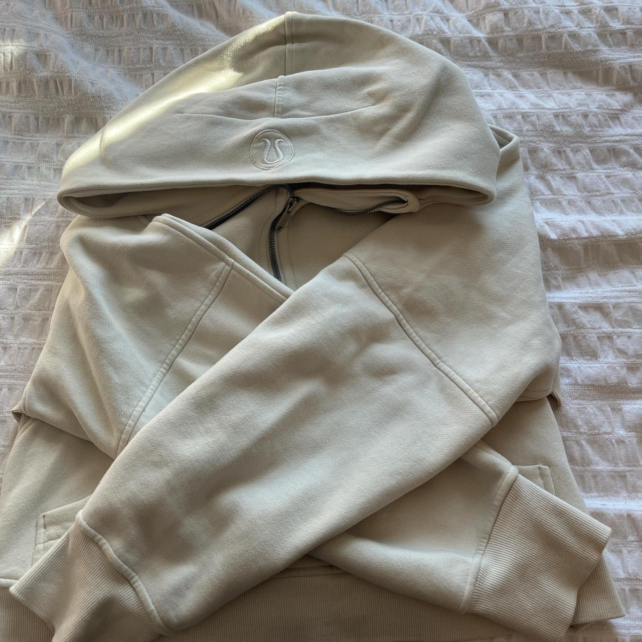 Bone colored quarter zip lululemon scuba | Depop