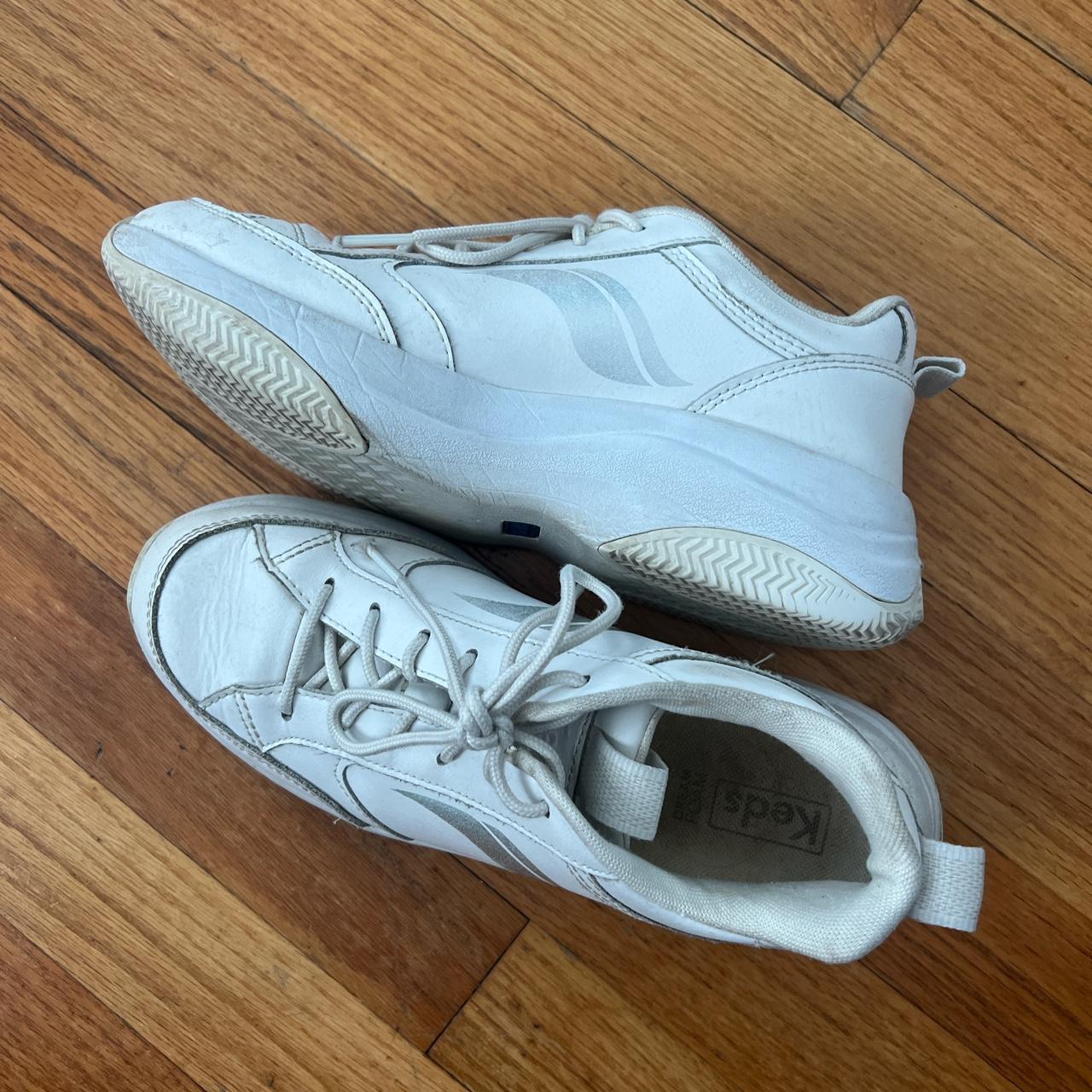 White Leather Sneakers Keds Women’s 7 Worn, but... - Depop