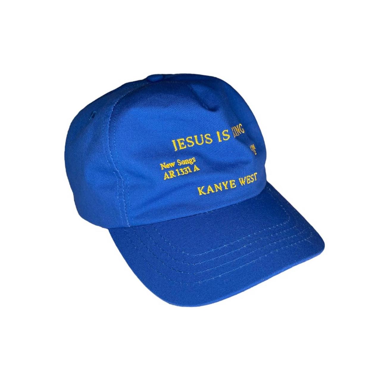 Yeezy Men's Blue and Yellow Hat | Depop