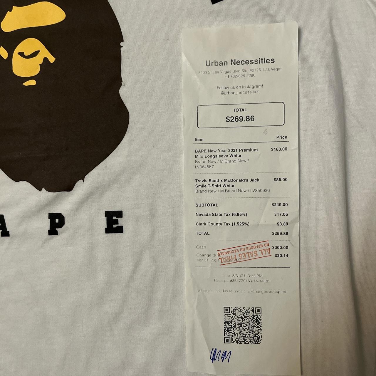 White BAPE New Year 2021 Premium Milo Longsleeve... - Depop