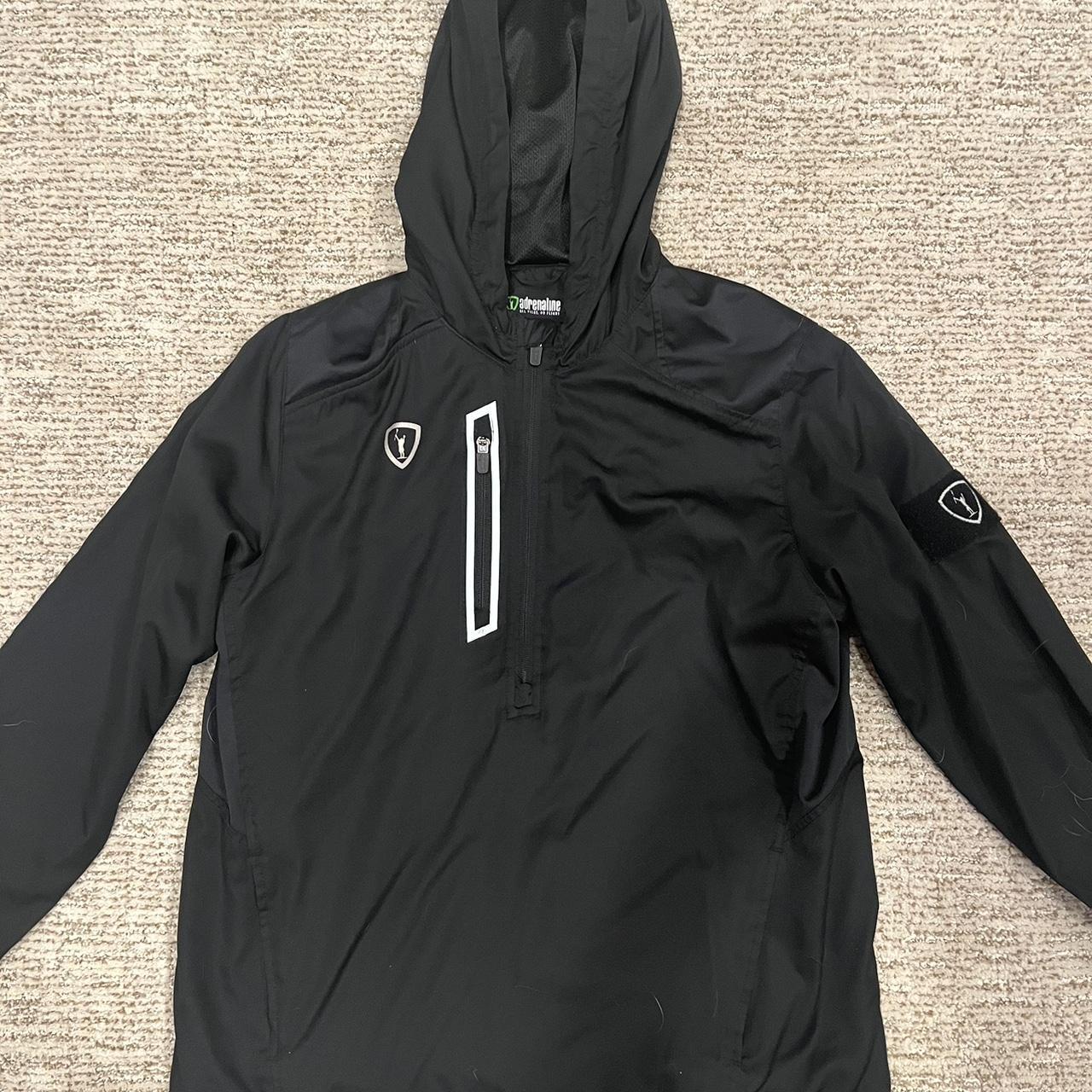 Men’s Adrenaline Lacrosse Half Zip Windbreaker Black... - Depop
