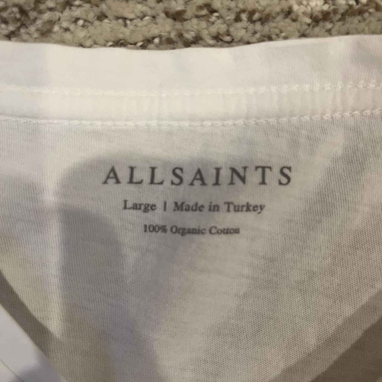 All Saints Basic White Logo Tee #allsaints #tshirt... - Depop