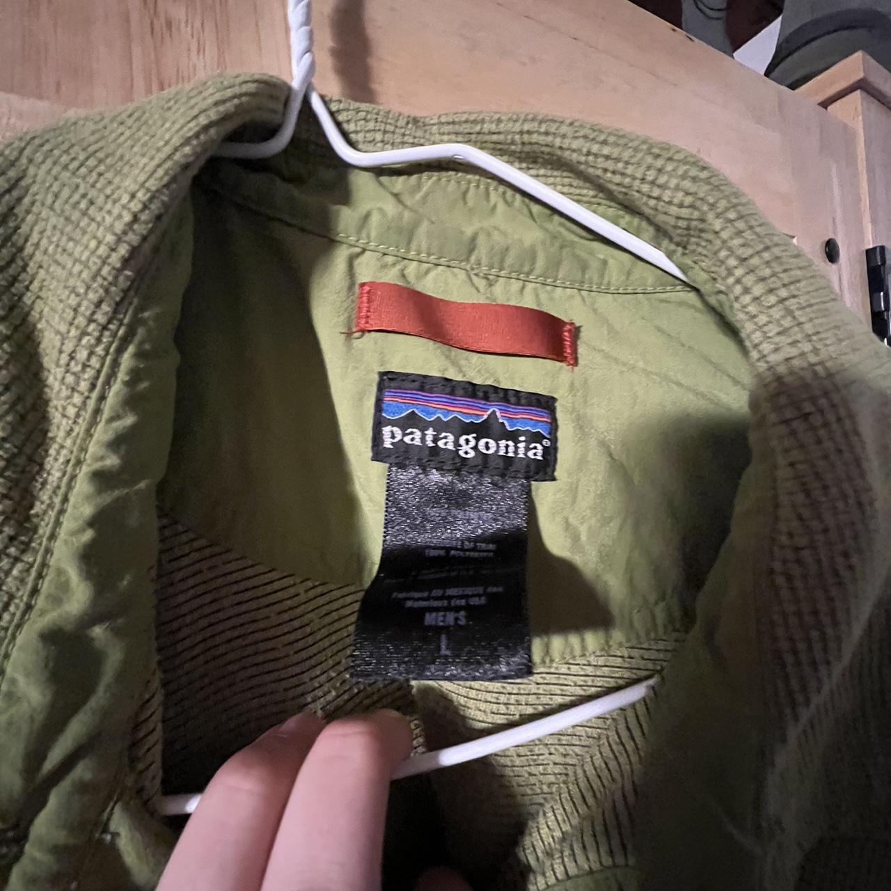 Very cool green patagonia button up. Warm, perfect... - Depop