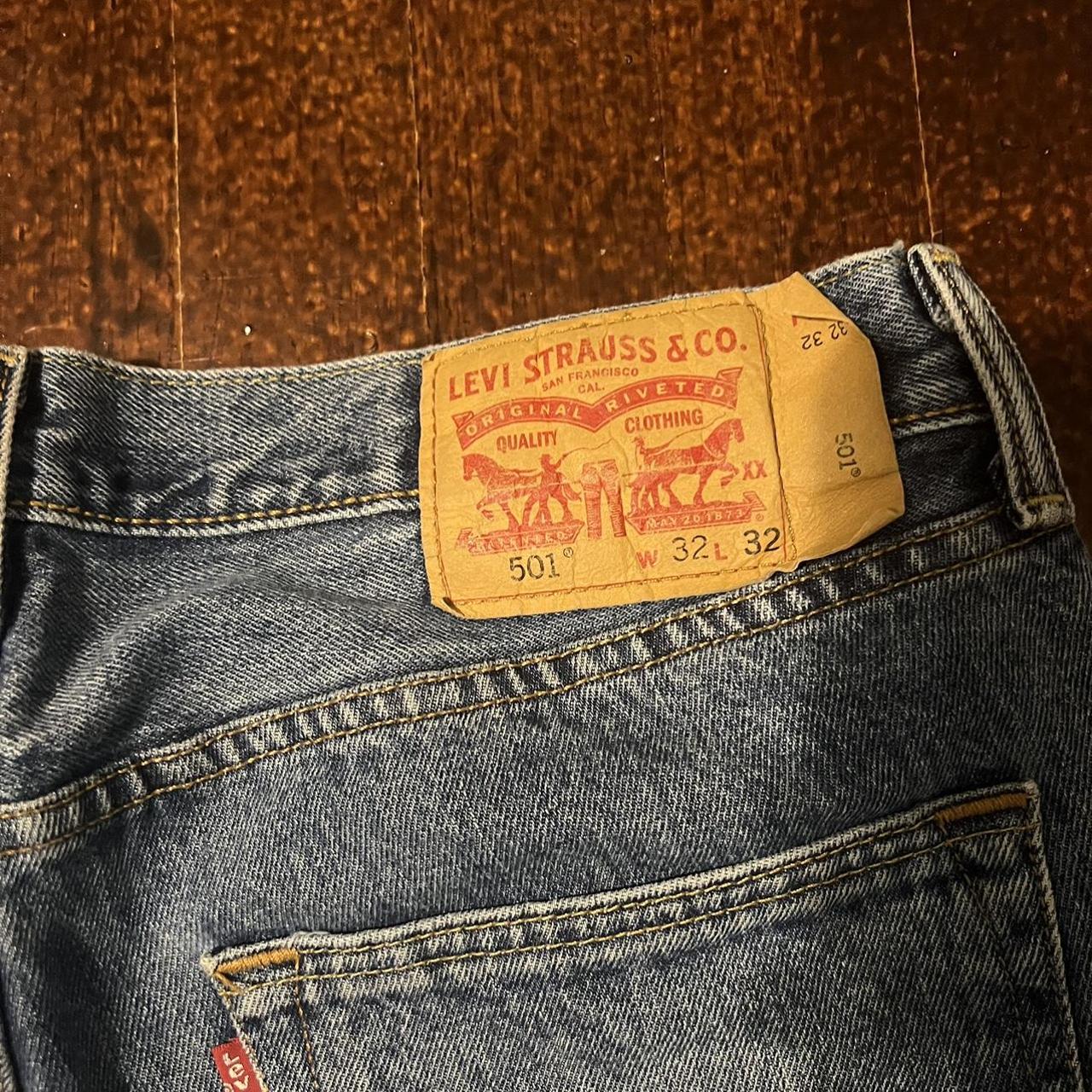Thrifted Levi 501 Waist 32 Minor stain on the right... - Depop