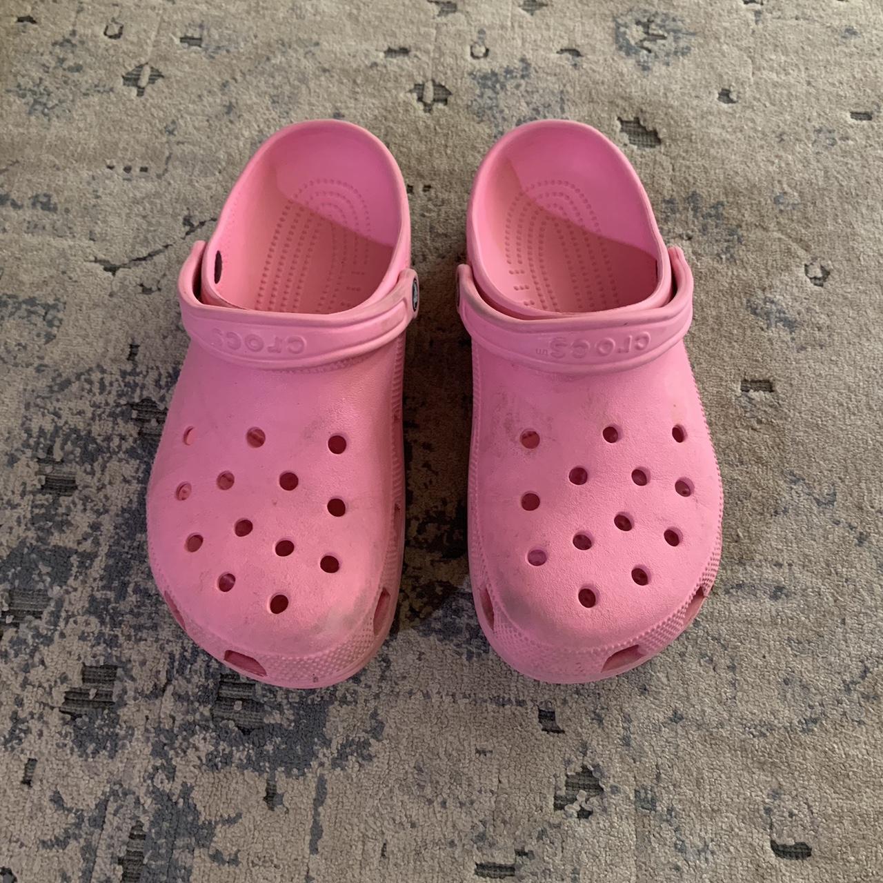 Dirty pink crocs #crocs - Depop