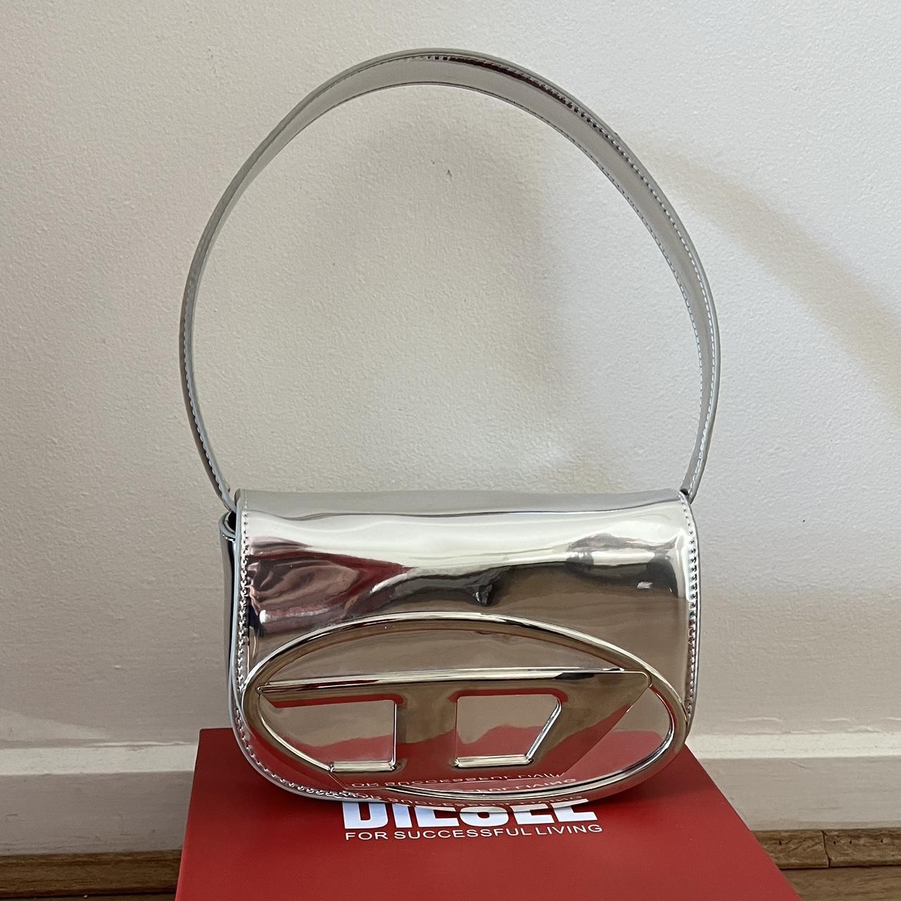 Diesel Metallic Silver 1Dr Bag. Basically brand new,... - Depop