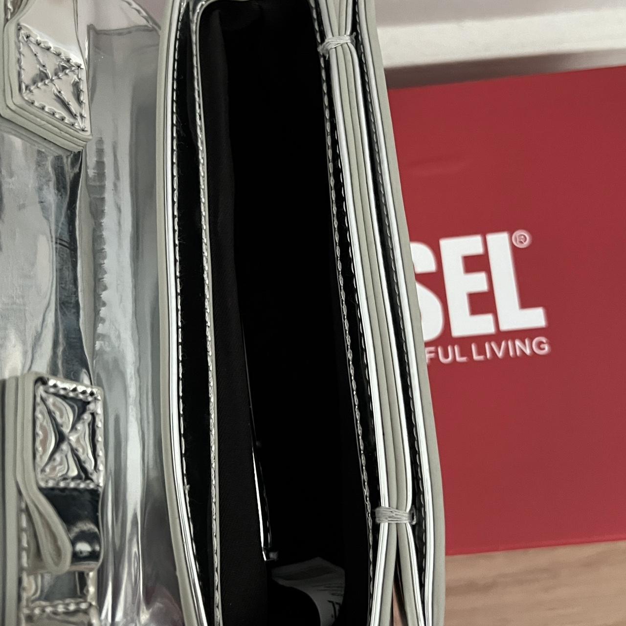 Diesel Metallic Silver 1Dr Bag. Basically brand new,... - Depop