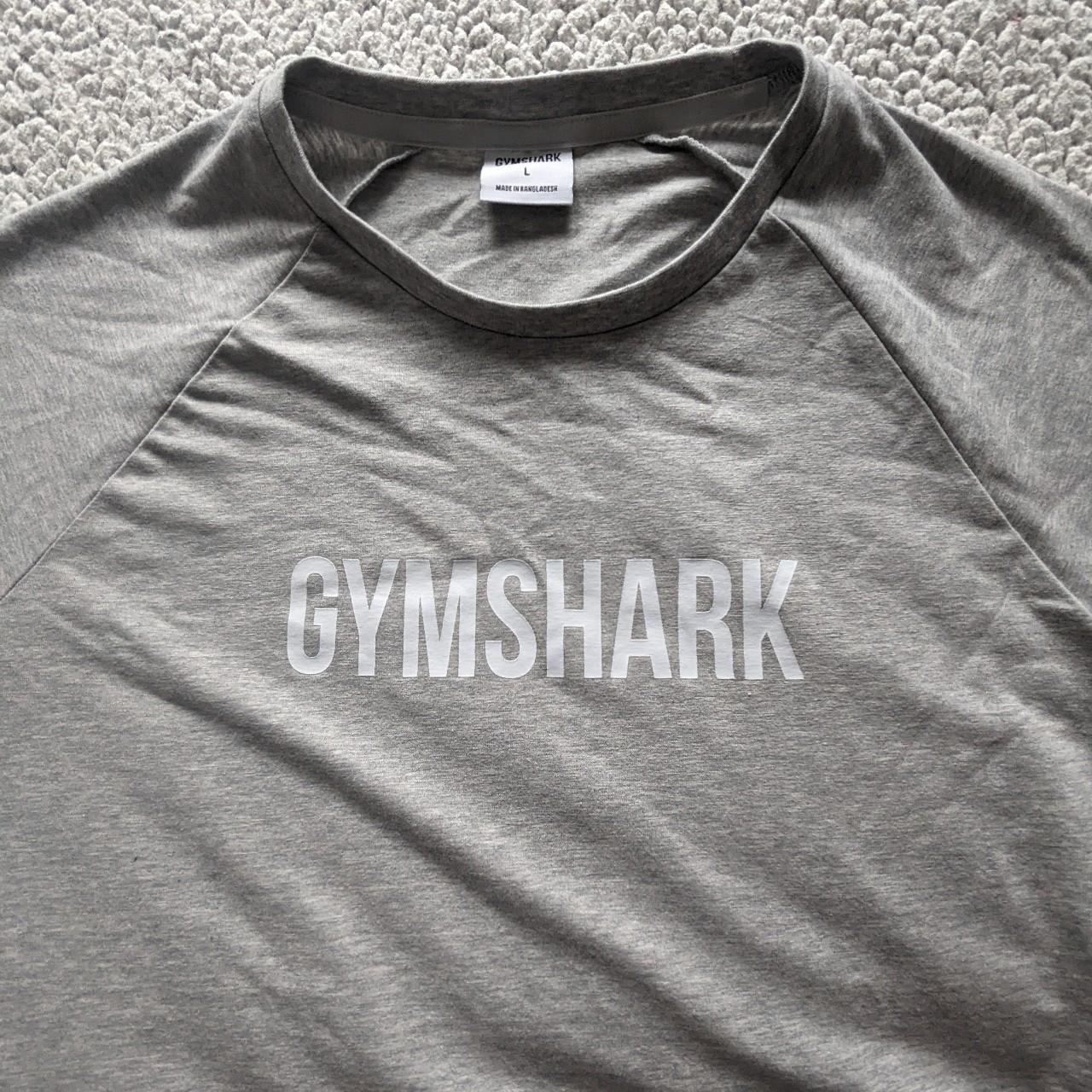 Mens grey Gymshark tee with docked sleeves. Perfect... - Depop