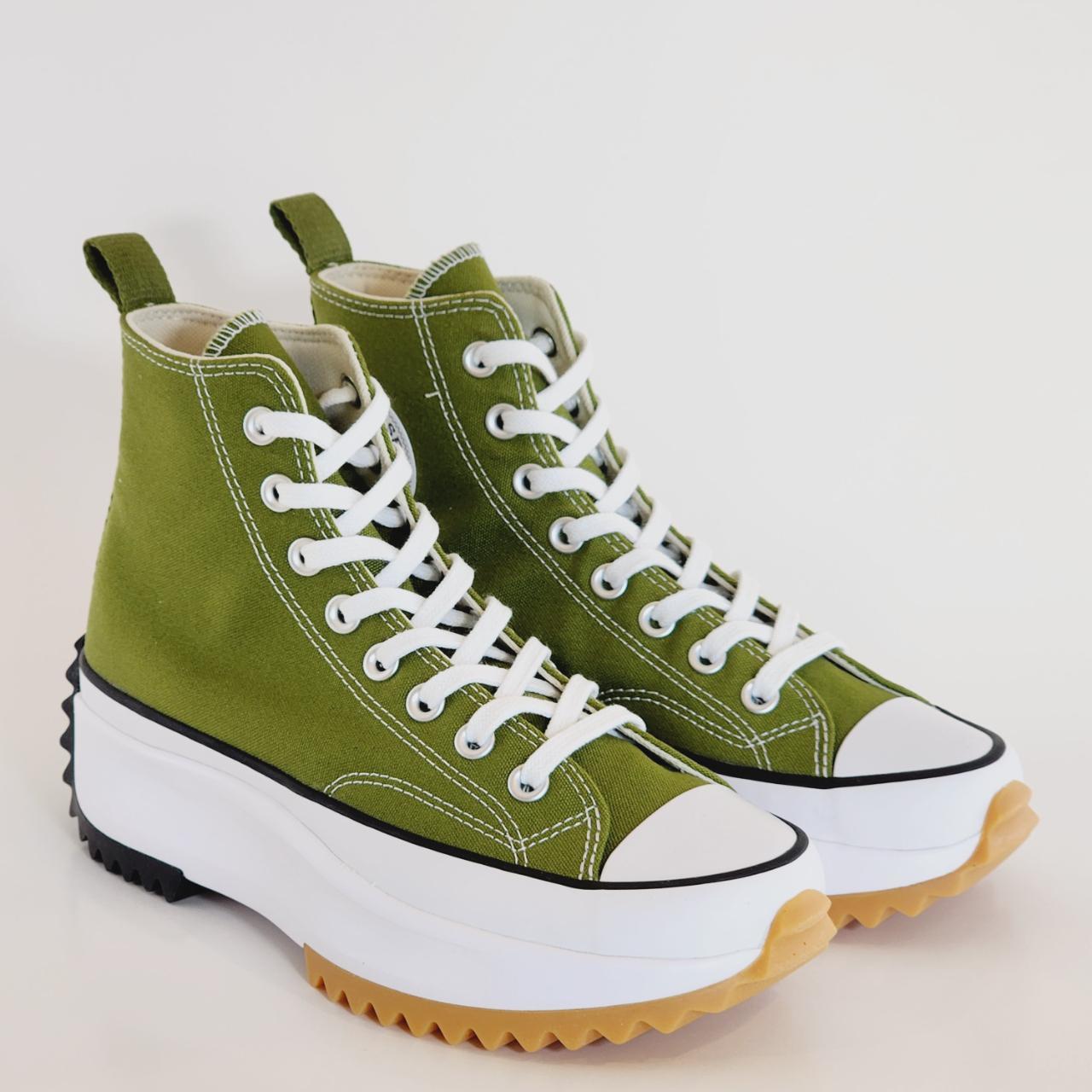 Converse Run Star Hike Hi High Top Grassy Green... - Depop