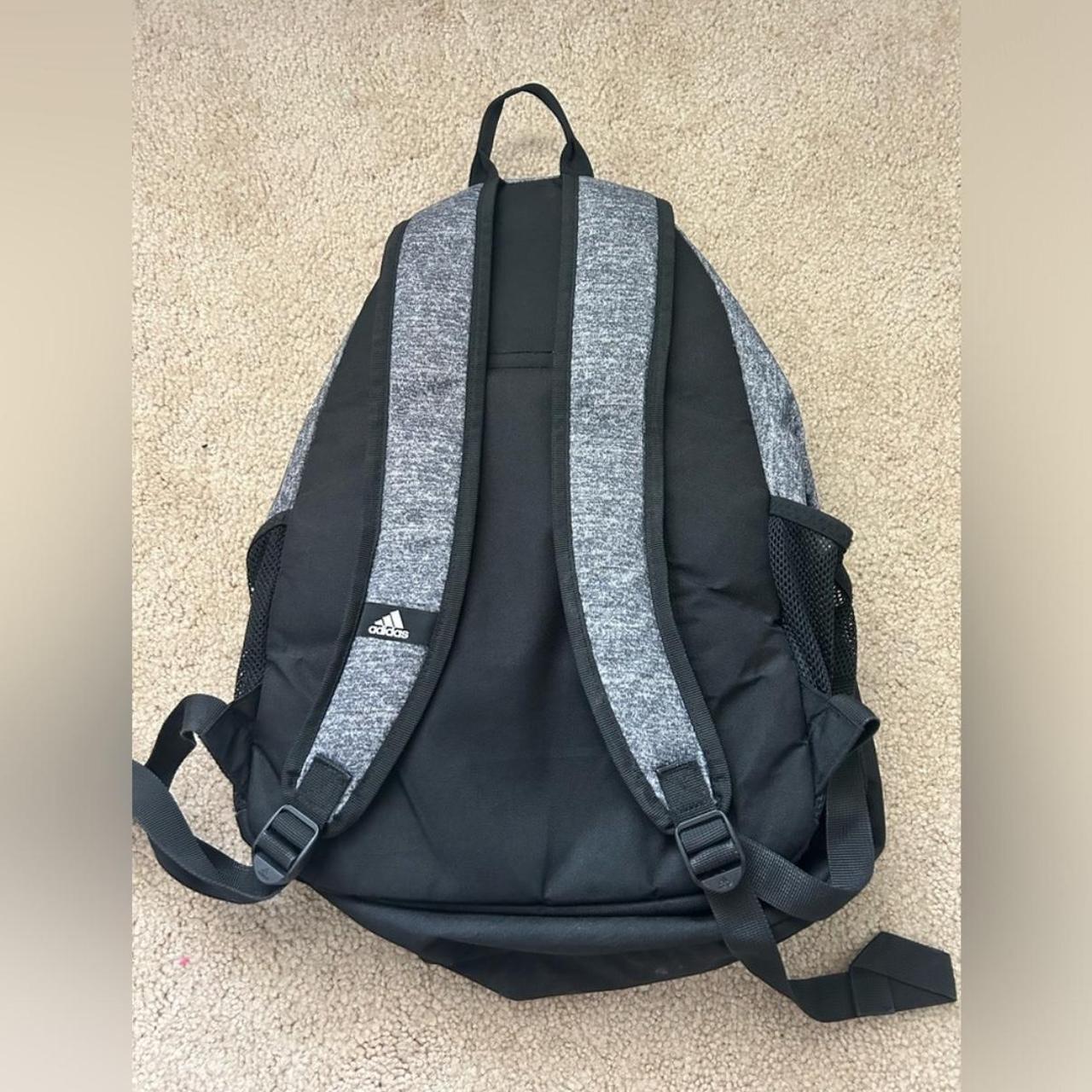 grey and black adidas backpack #schoolbag | Depop
