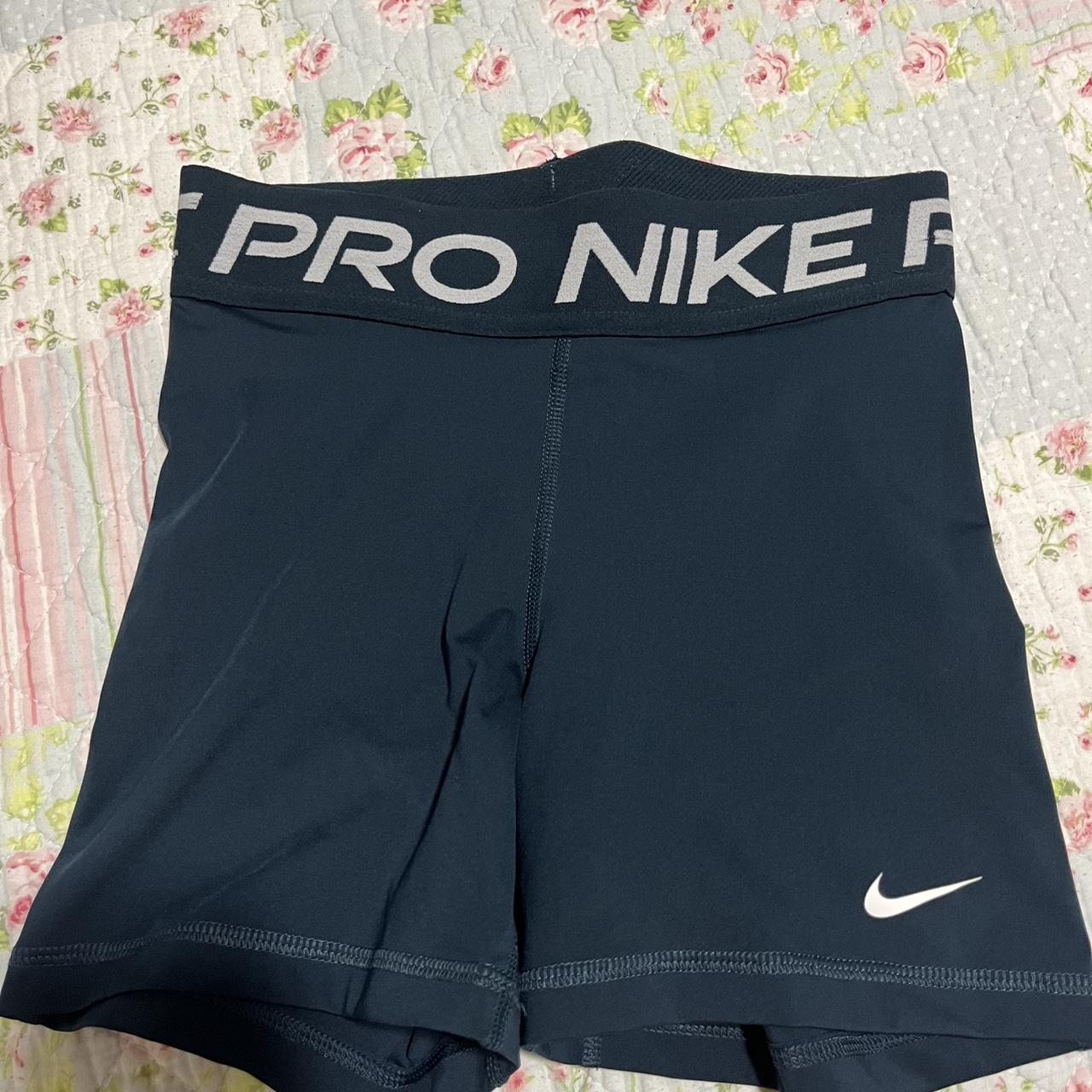Nike pros navy blue. Worn twice | Depop