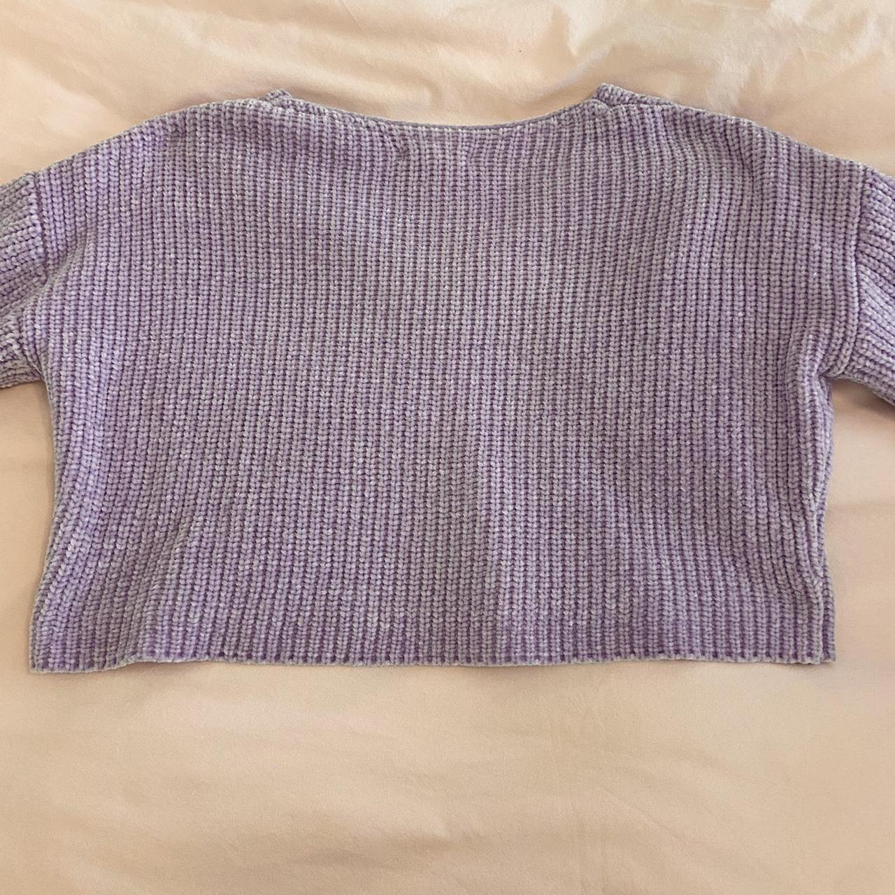 Pacsun LA Hearts Lavender Chenille Knit Sweater -... - Depop