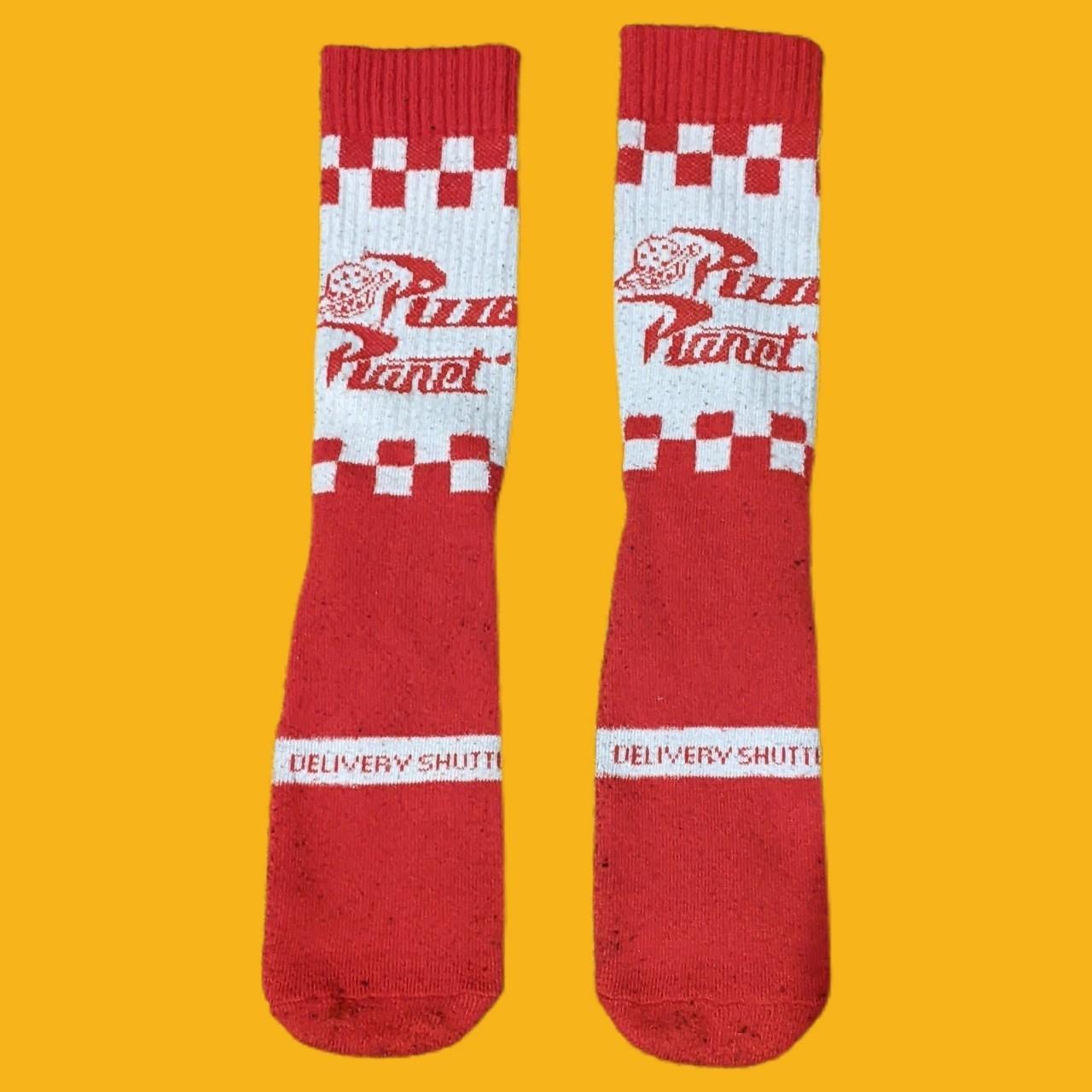 PIXAR PIZZA PLANET DELIVERY SHUTTLE SOCKS 🍕🍕 🐄SIZE :... - Depop
