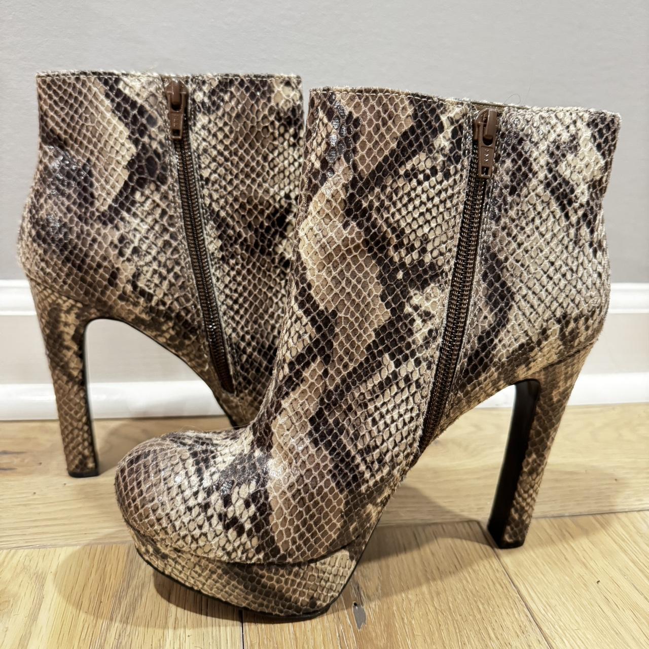 Mossimo snakeskin booties. Size 6.5 and lightly... | Depop