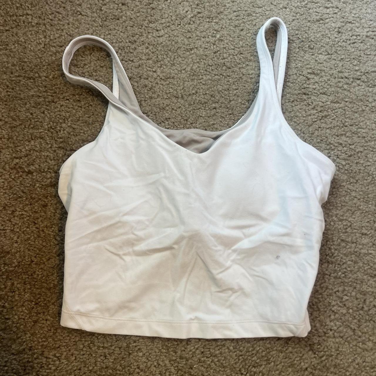 White Lululemon align tank size 6 | Depop