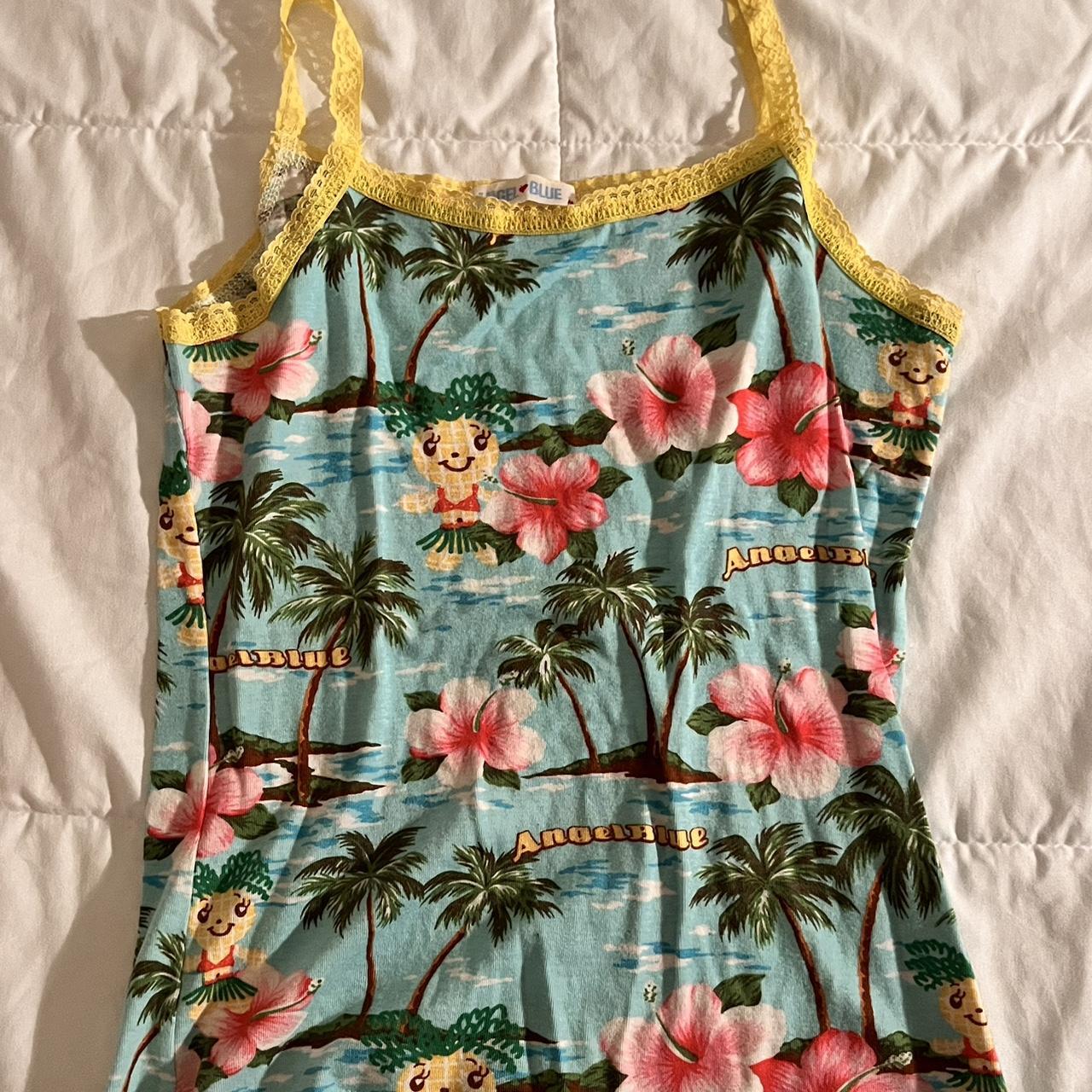 Angel Blue tropical angels tank top 🌺 PLEASE... - Depop