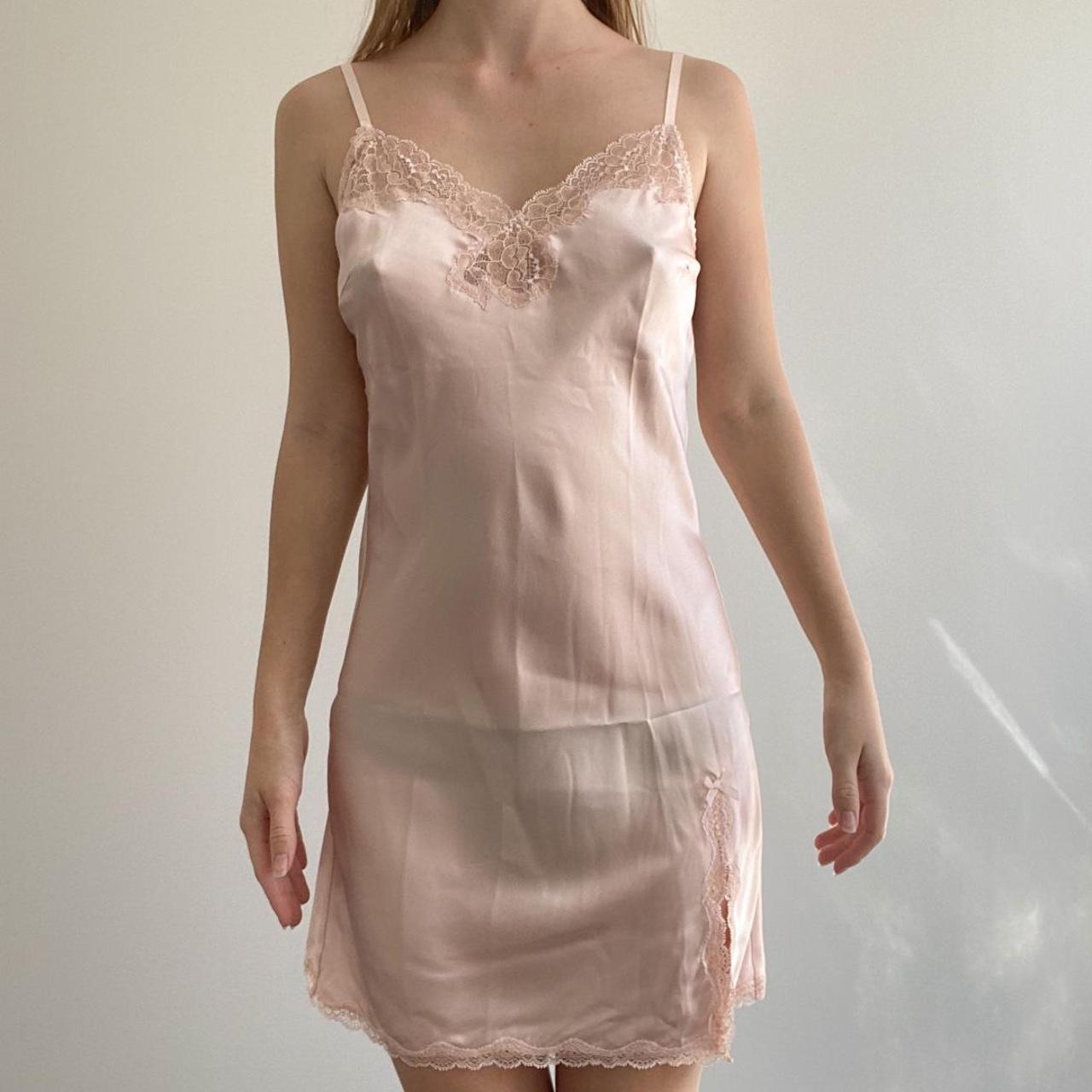 Vintage Victorias Secret Light Pink Slip Depop