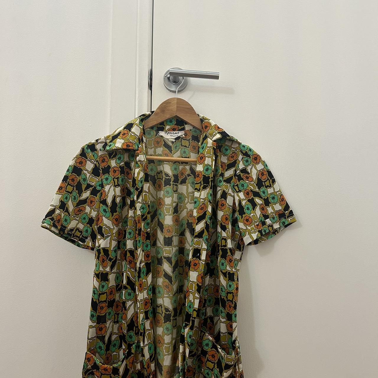 super cool and funky button up shirt - Depop