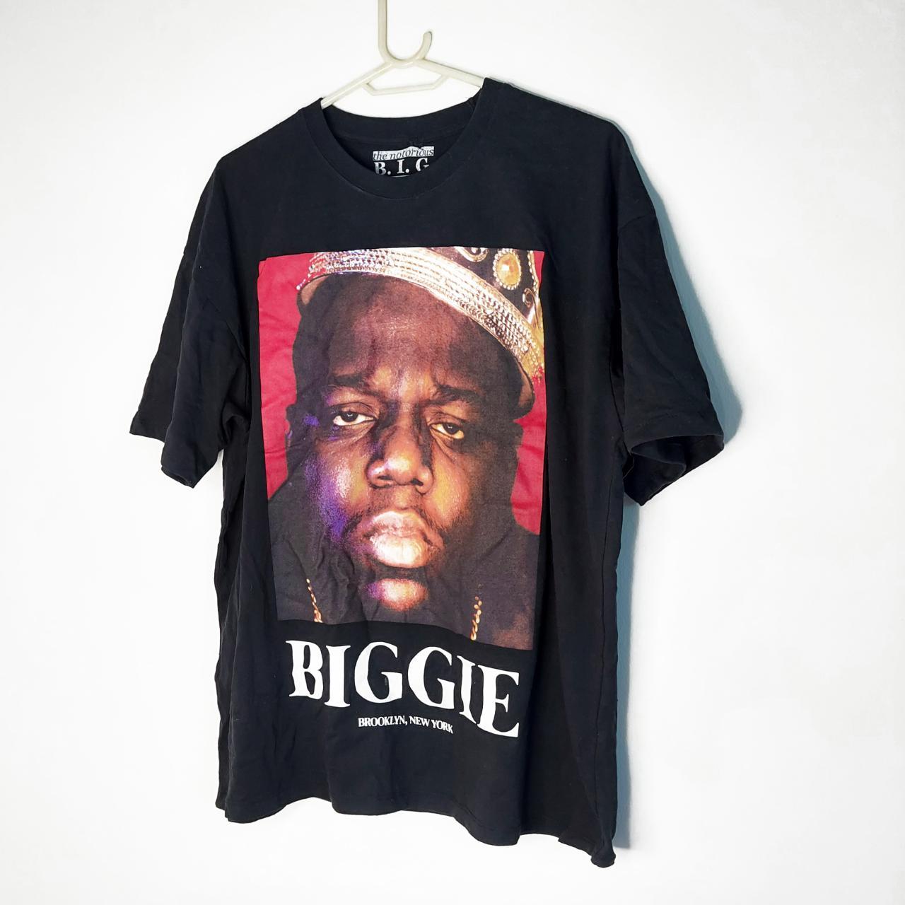 BIGGIE GRAPHIC TEE black t shirt hip hop size... - Depop