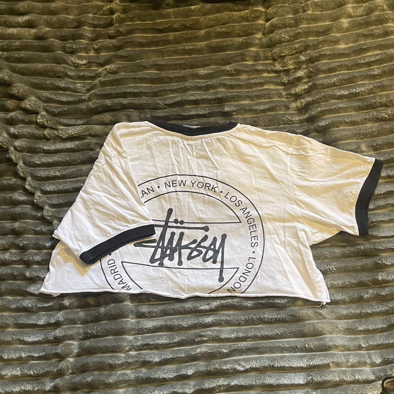 Stussy Cropped Shirt Awesome top but just not my... - Depop