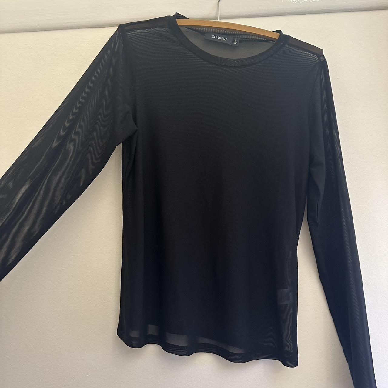 Glassons long sleeve mesh top, size L - Depop