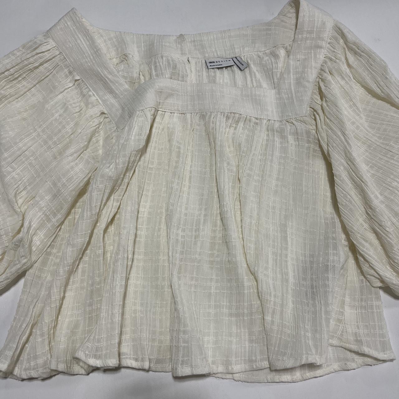 ASOS Cream Blouse, worn once. Size UK 12 - Depop