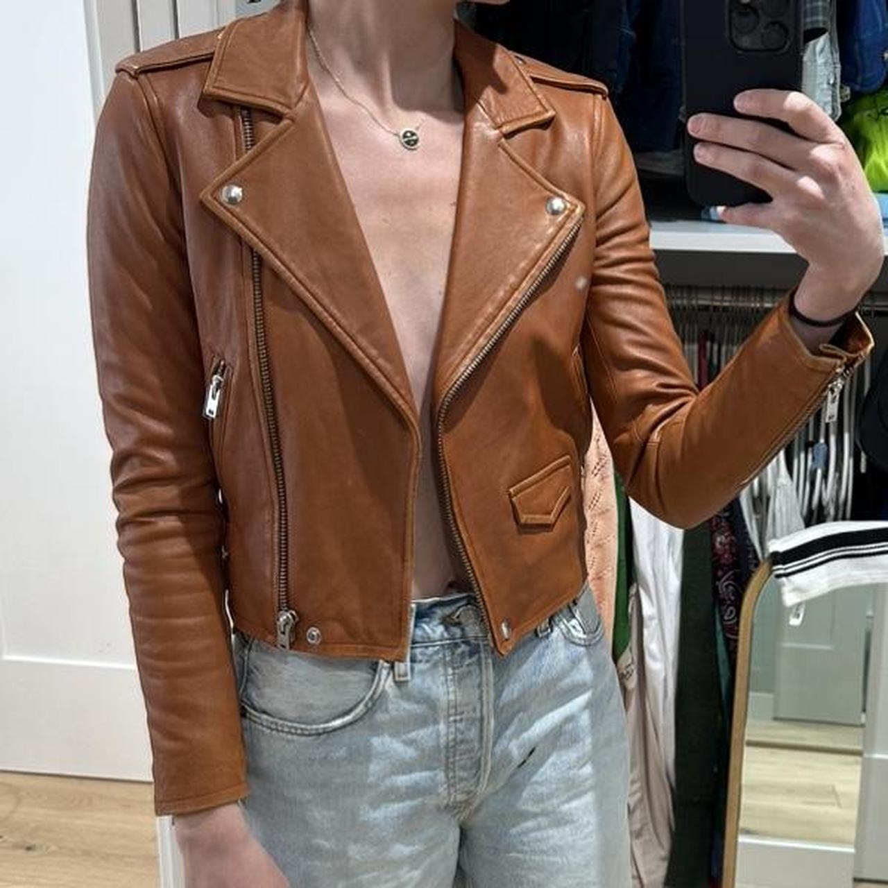 IRO Women's Tan and Brown Jacket | Depop