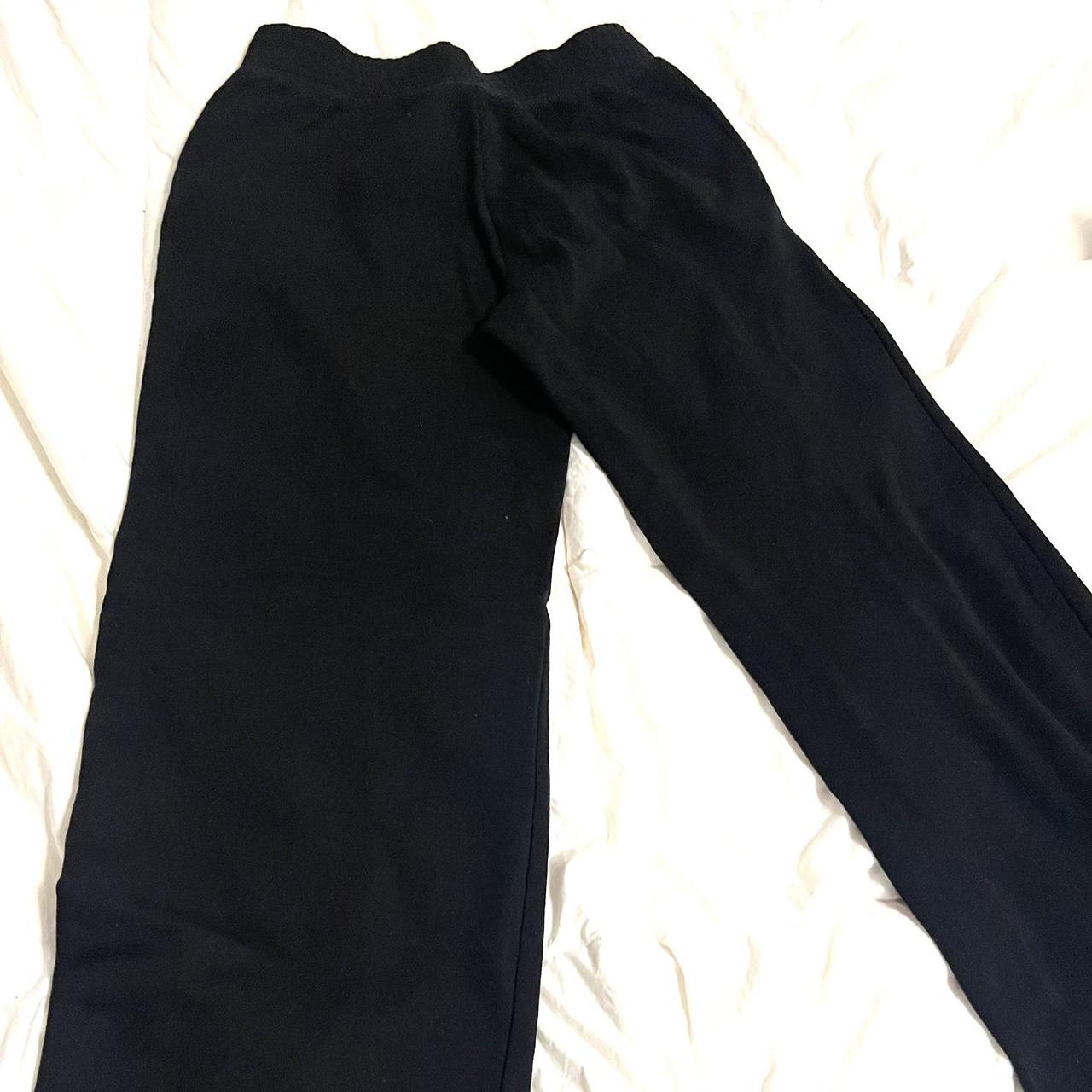 divided black low rise sweats - Depop