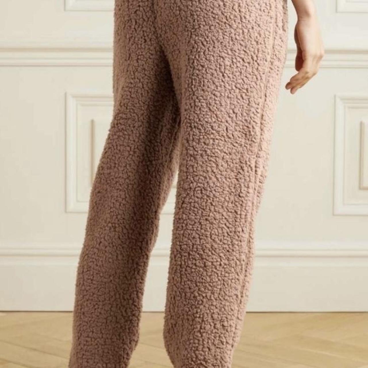 SKIMS Teddy Fleece Track Pants in Tiger's Eye | SZ XS - Depop