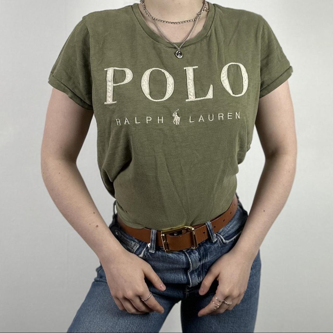 Ralph Lauren Polo Khaki Basic T-Shirt🌿 Size:... - Depop