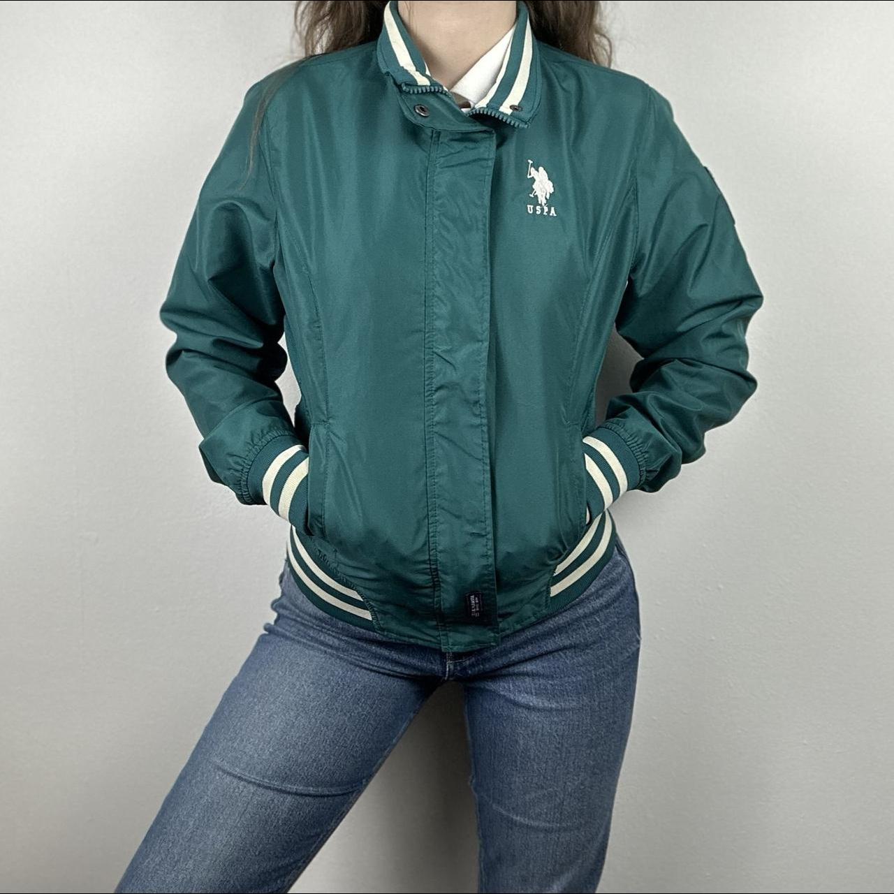 U.S. Polo Assn USPA Teal Rain Jacket Size:... - Depop